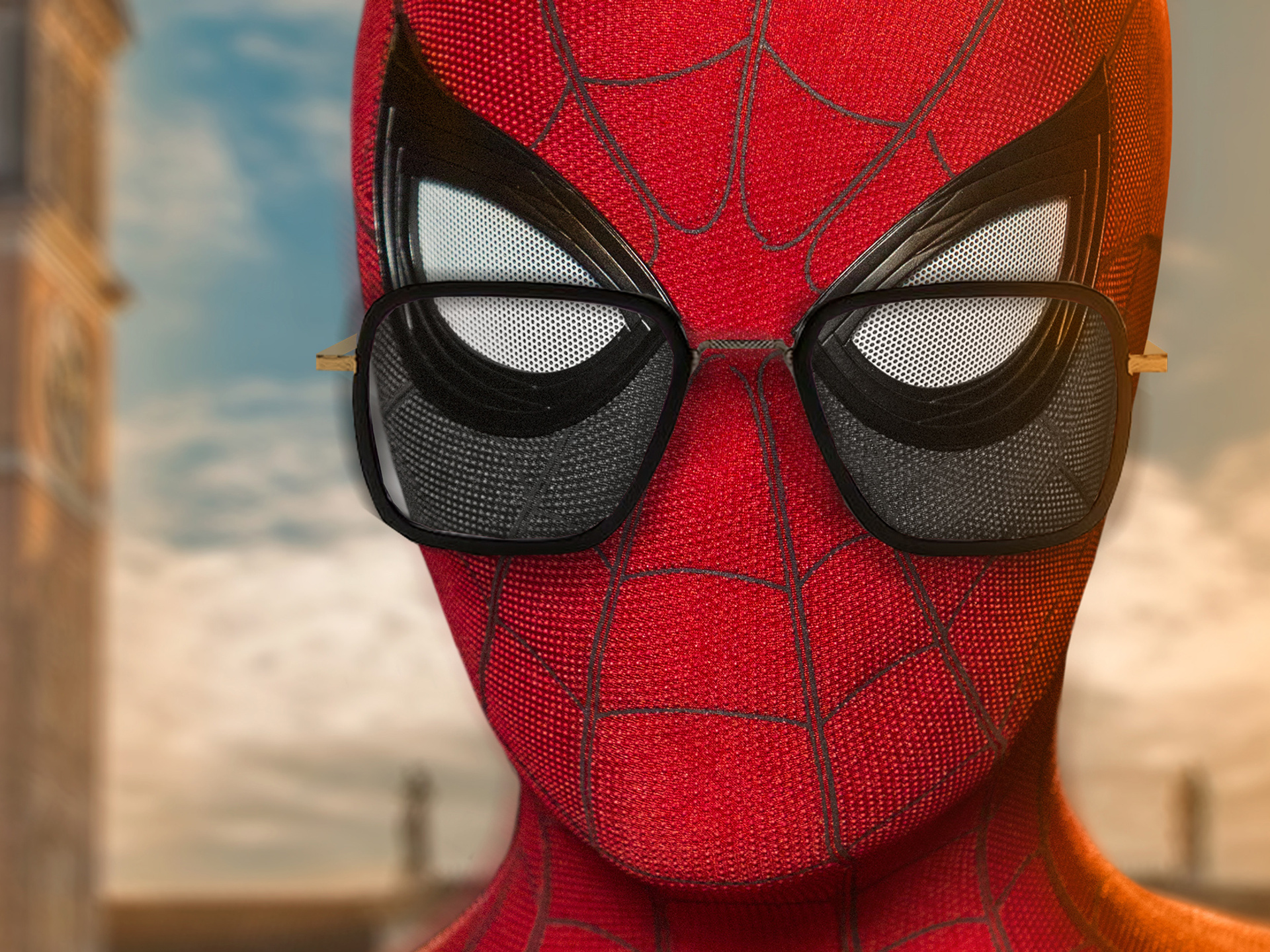 1920x1440 Spider Man Wearing Tony Glasses 1920x1440 Resolution Hd 4k