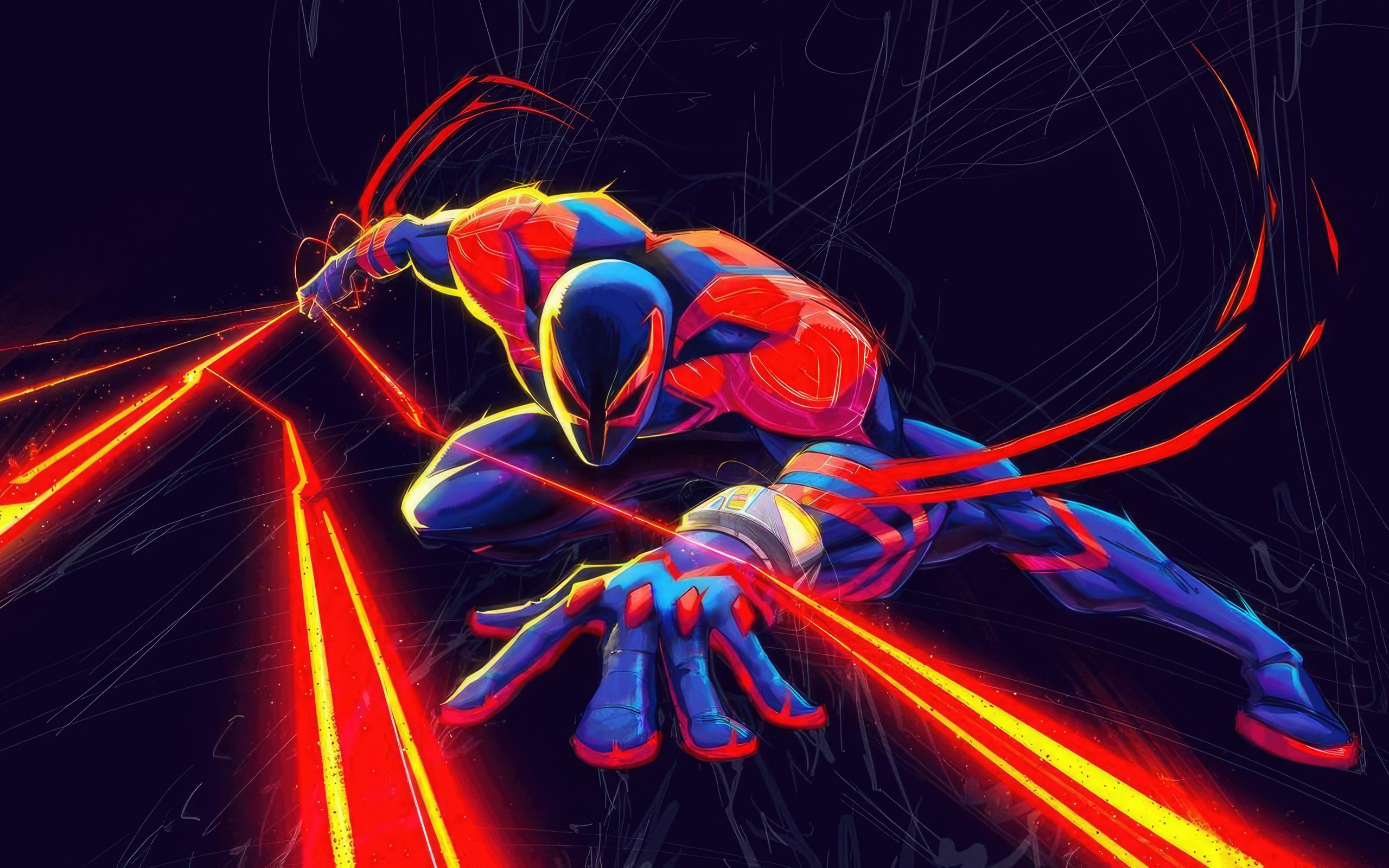 2560x1600 Spiderman 2099 Spider Man Across The Spider Verse Wallpaper ...