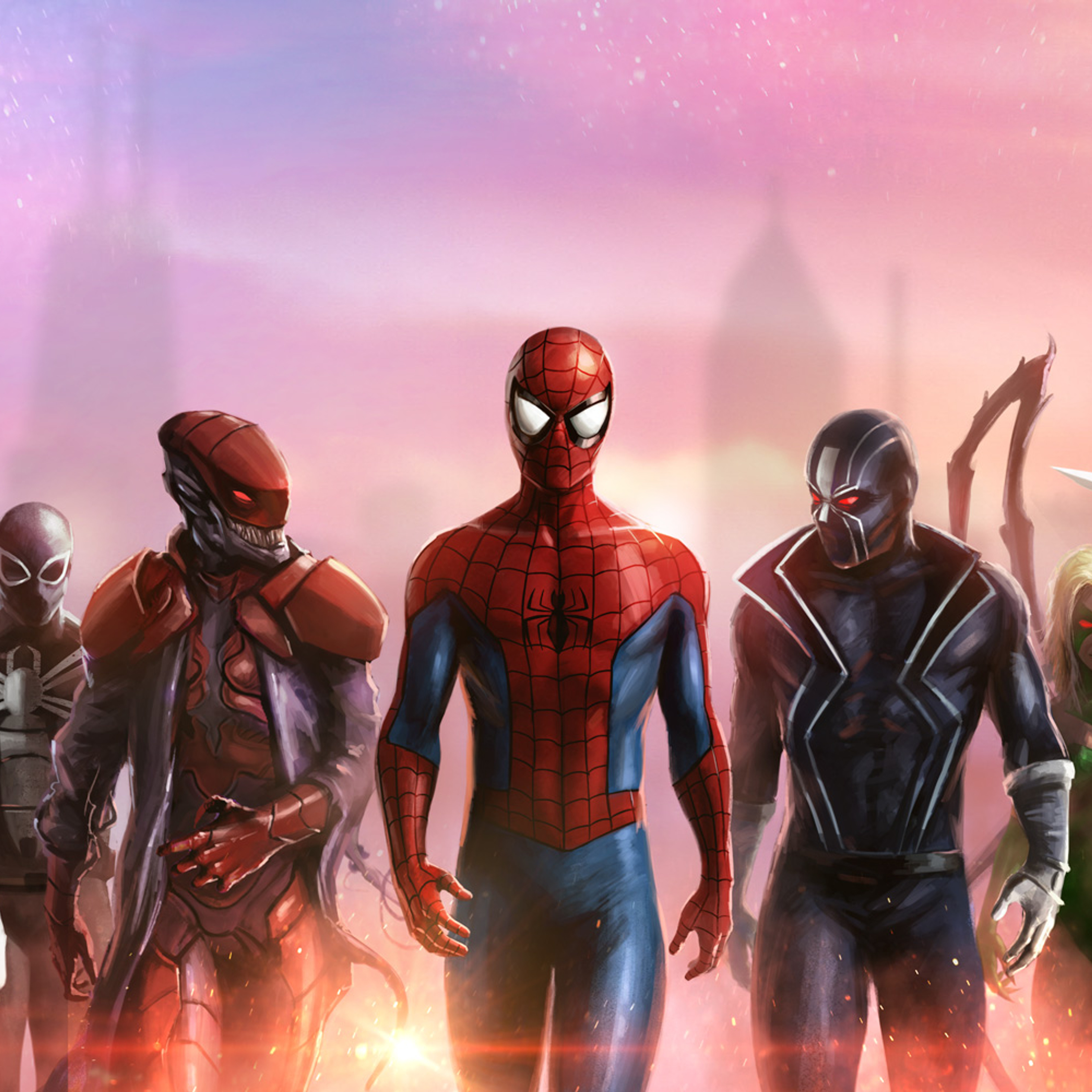 2932x2932 Spiderman And His Team Ipad Pro Retina Display ,HD 4k ...