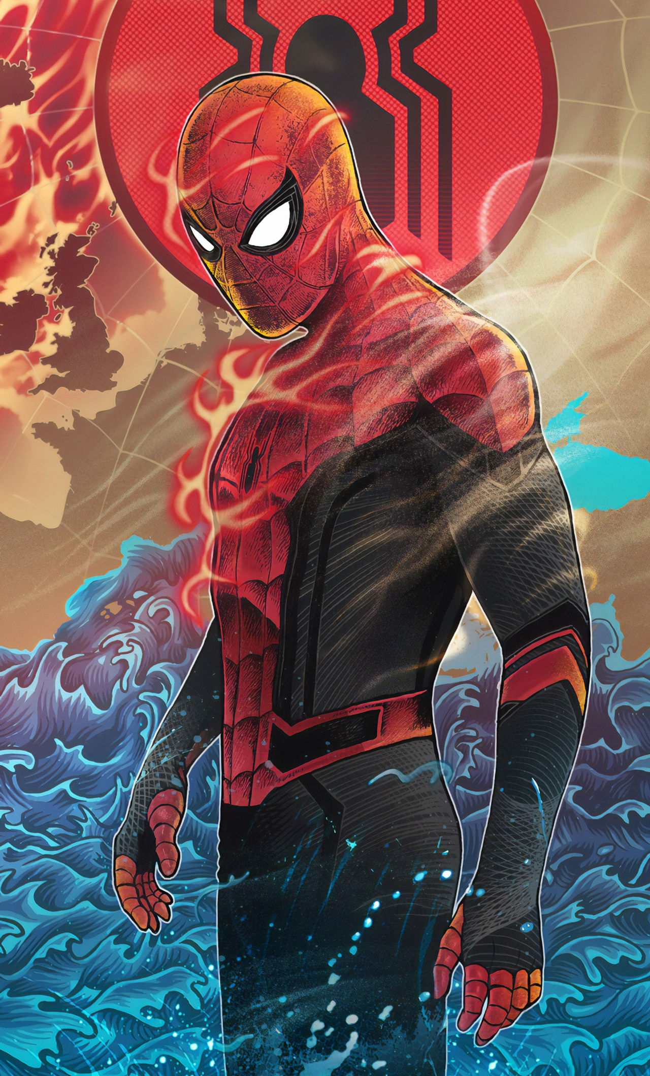 1280x2120 Spiderman Flame iPhone 6+ ,HD 4k Wallpapers,Images ...