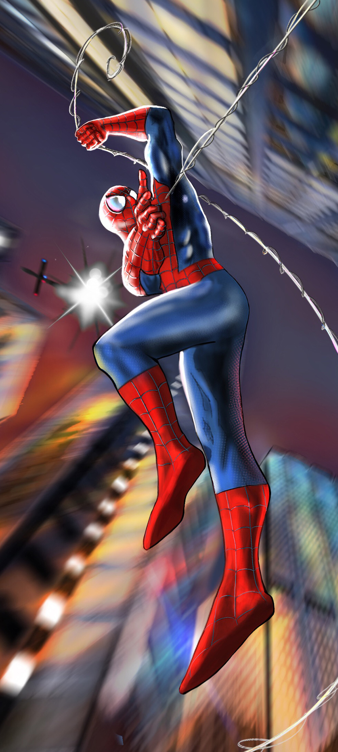 1080x2400 Spiderman Flying In The Sky Google Pixel 7 ,HD 4k Wallpapers ...