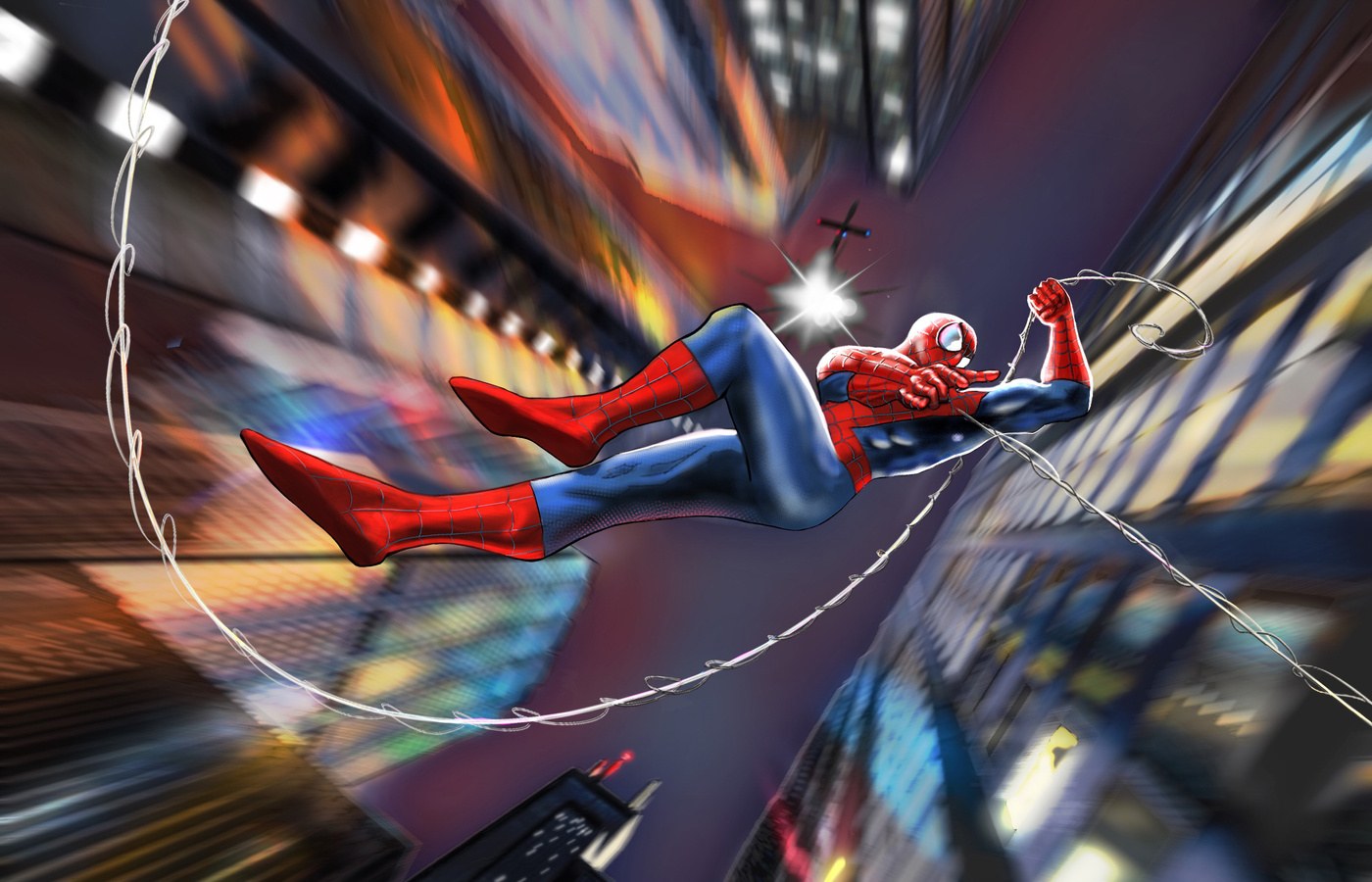 1400x900 Spiderman Flying In The Sky Wallpaper,1400x900 Resolution HD ...