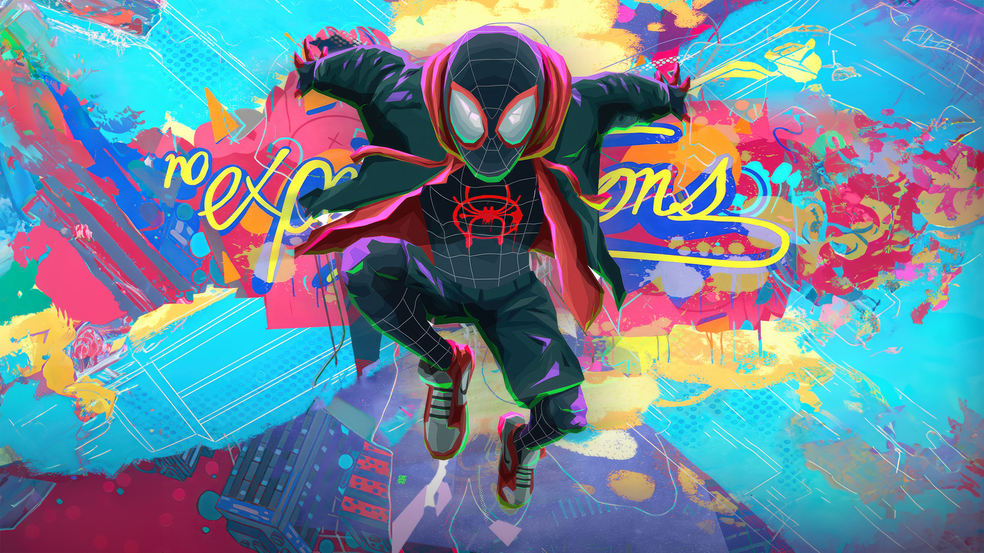 1920x1080 Spiderman Into The Spiderverse Fan Art 5k Laptop Full HD ...