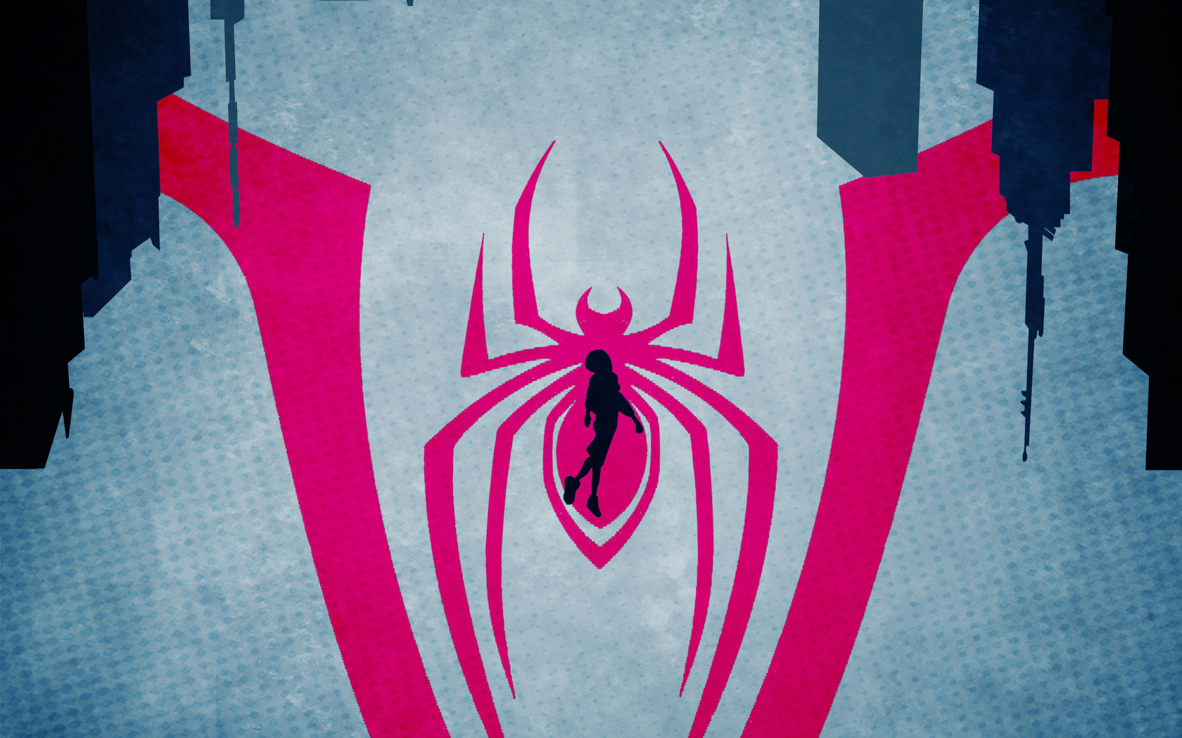 1680x1050 Spiderman Into The Spiderverse Illustrated Poster Wallpaper ...