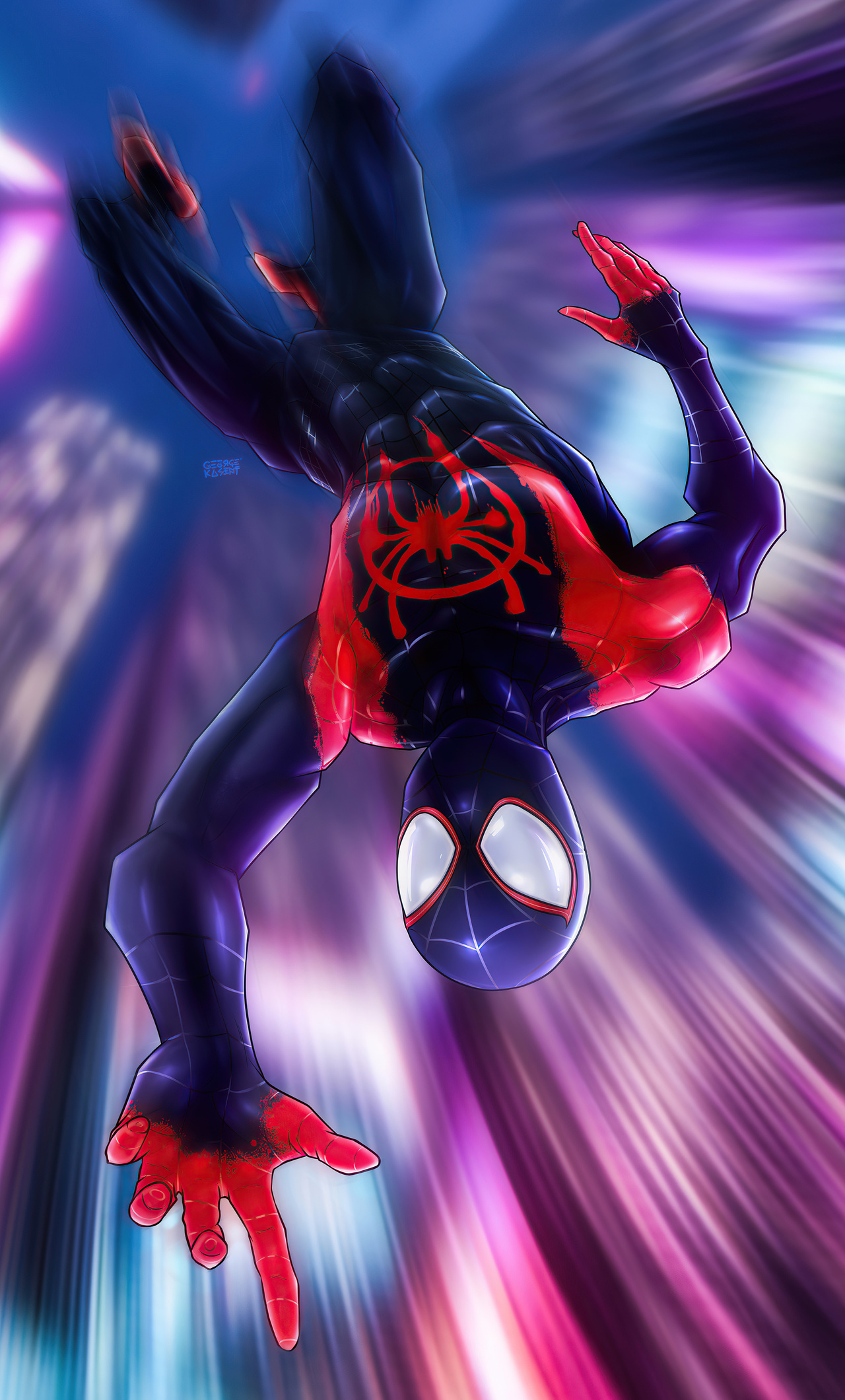1280x2120 Spiderman Jumping Down iPhone 6+ ,HD 4k Wallpapers,Images ...