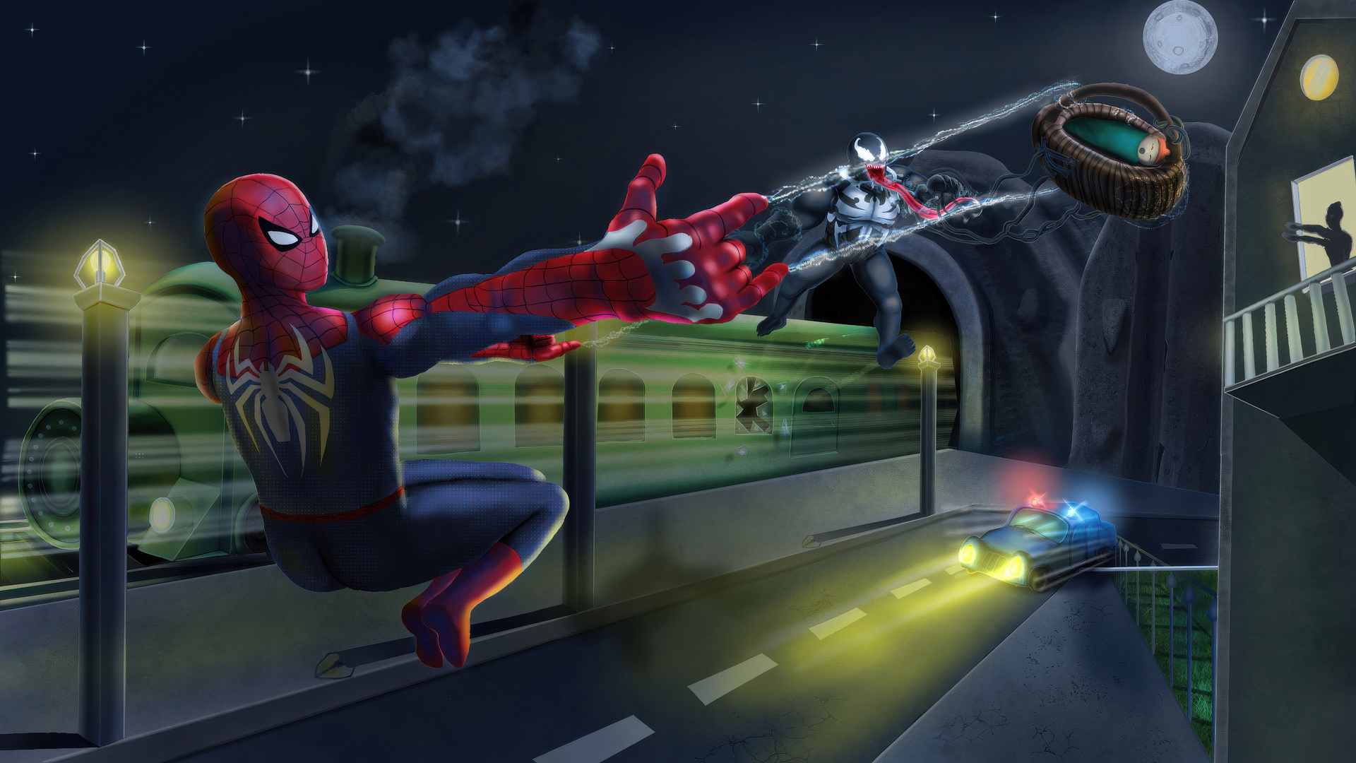 1920x1080 Spiderman Saving The Kid From Venom Laptop Full HD 1080P ,HD ...