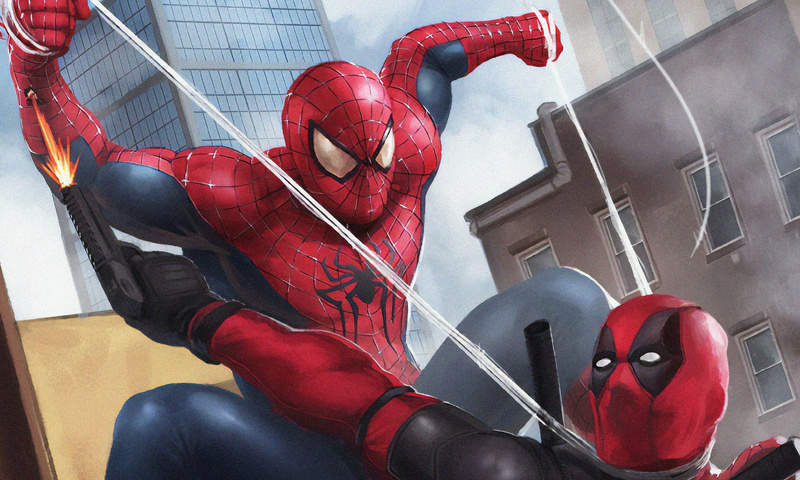 800x480 Spiderman Vs Deadpool 800x480 Resolution HD 4k Wallpapers ...