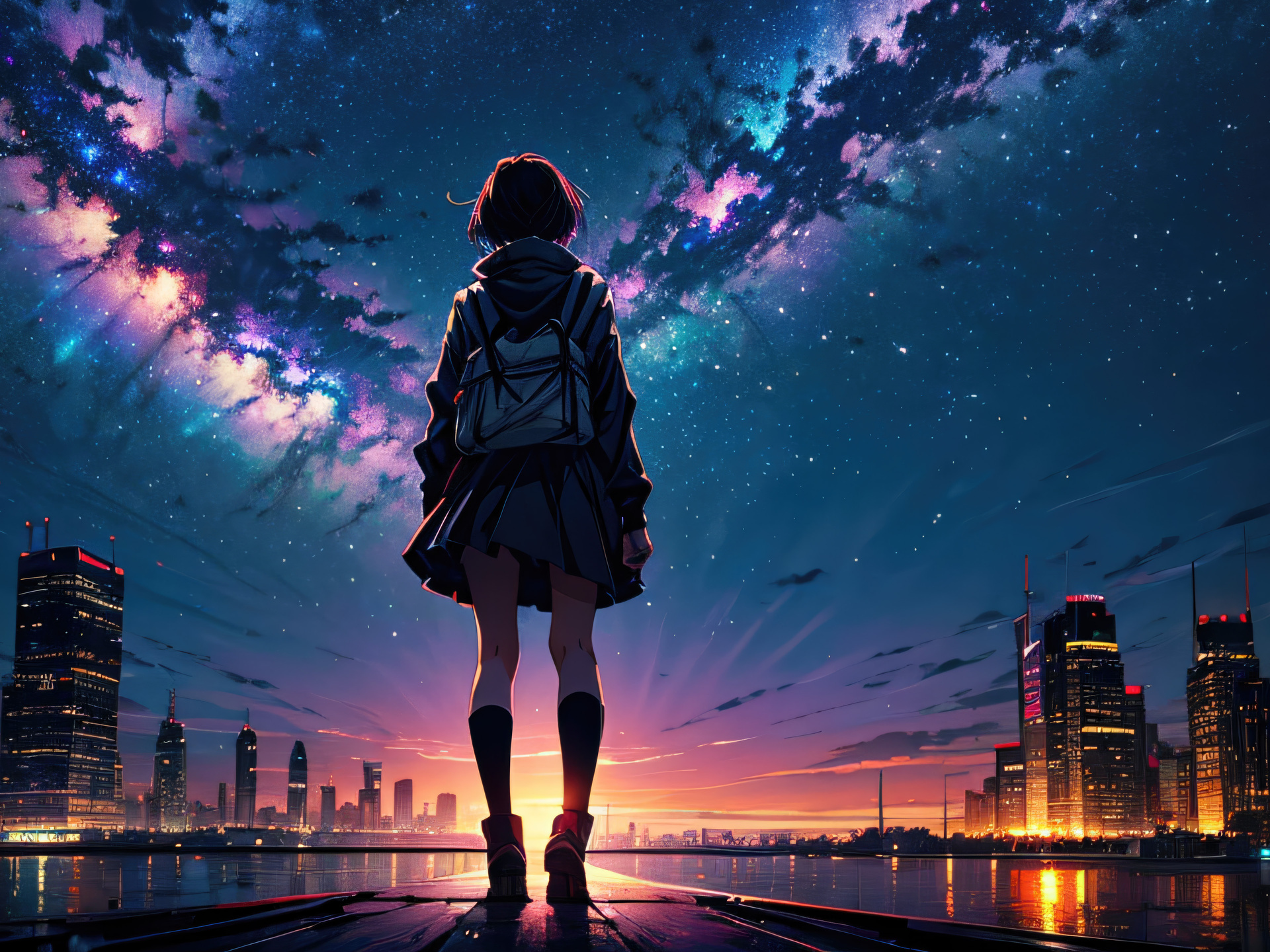 1920x1440 Stardust Serenity Anime Night Sky 1920x1440 Resolution HD 4k ...