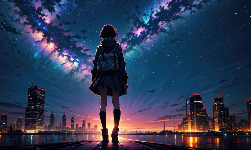 800x480 Stardust Serenity Anime Night Sky 800x480 Resolution HD 4k ...