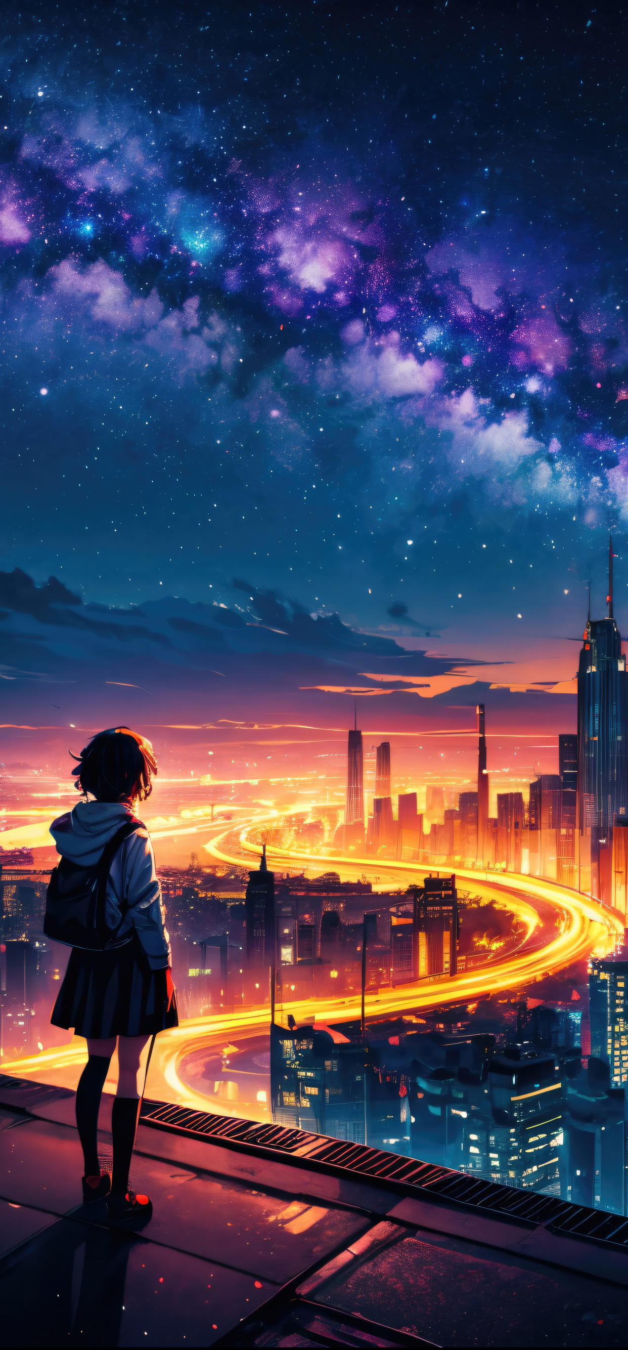 1242x2668 Starry Reverie Anime Scenery 5k Iphone XS MAX ,HD 4k ...