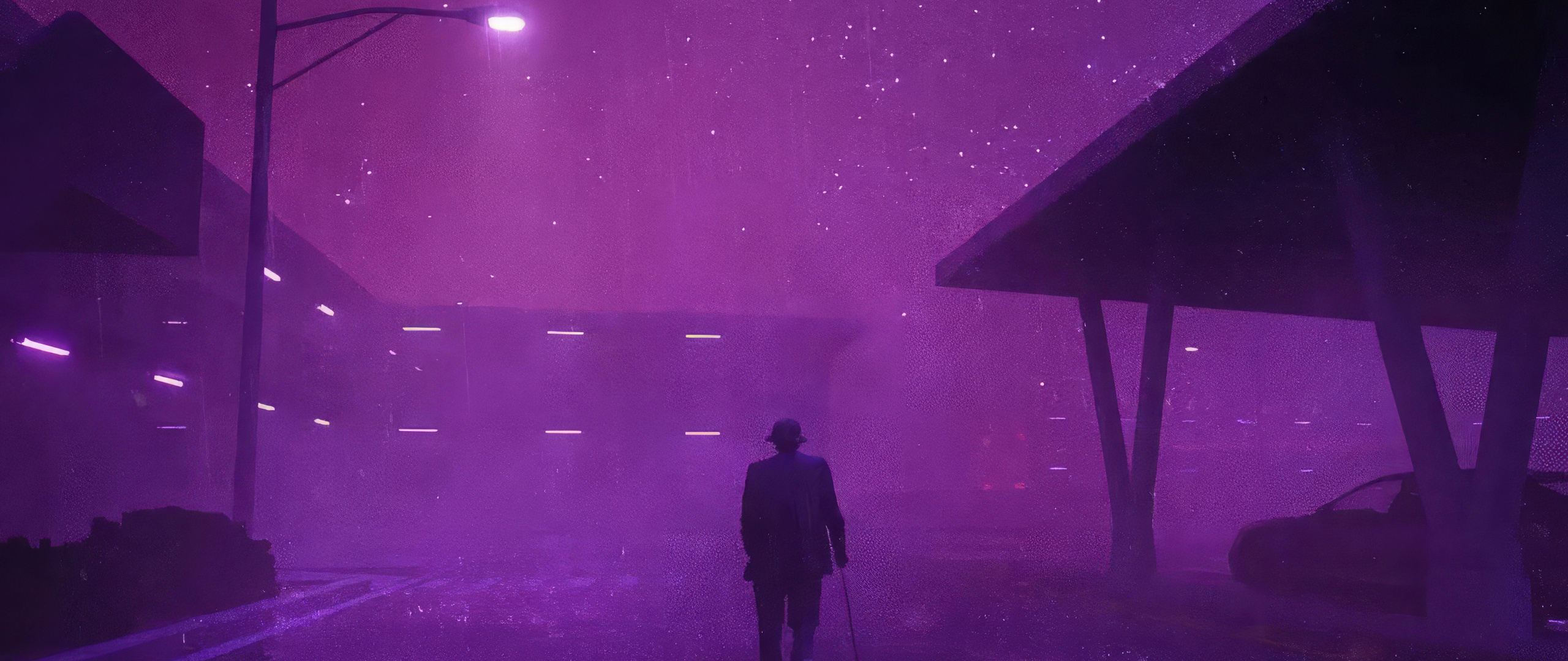 2560x1080 Steps Through Neon Hues Wallpaper,2560x1080 Resolution HD 4k ...