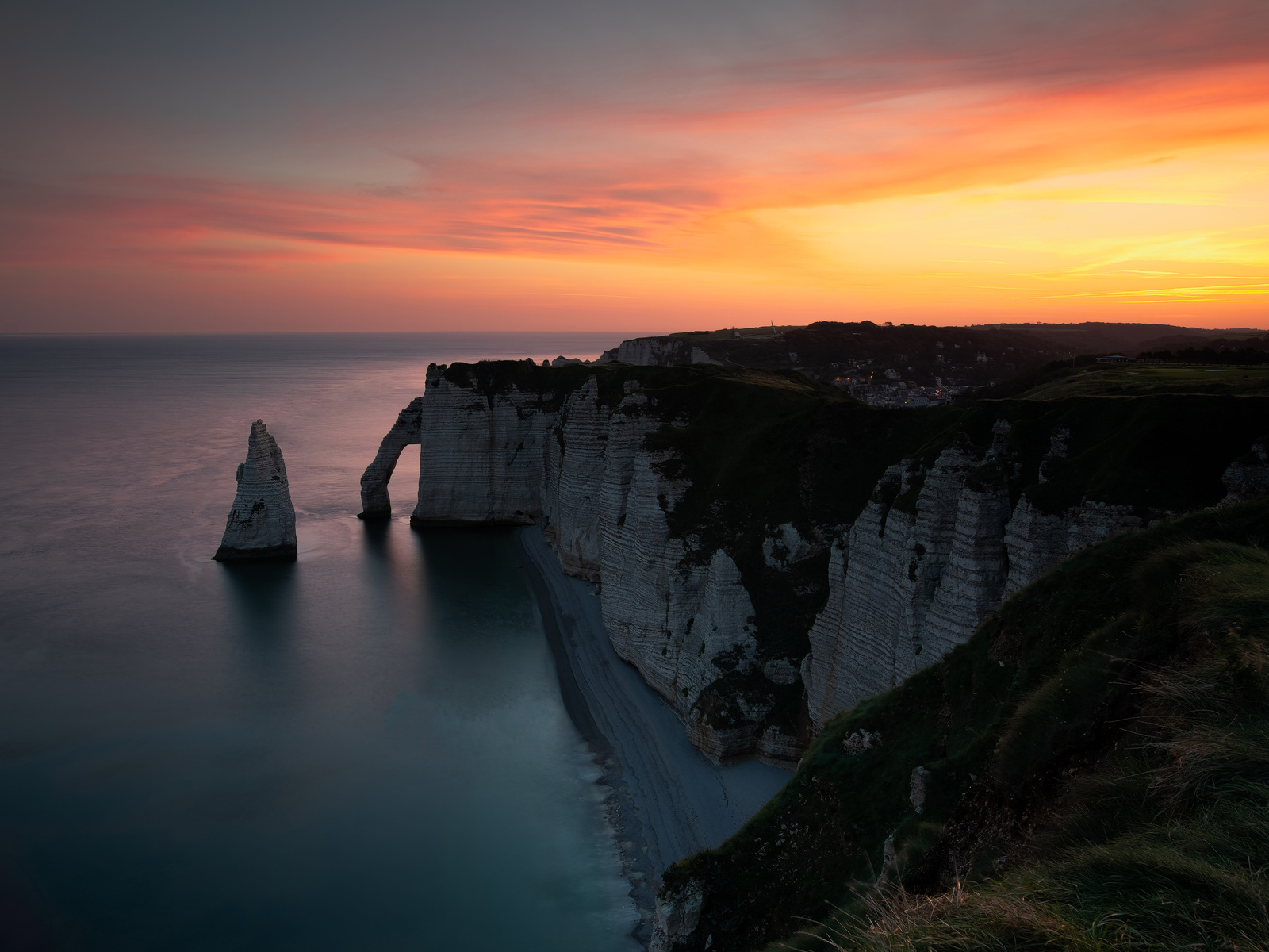 1600x1200 Sunrise In Etretat France Wallpaper,1600x1200 Resolution HD ...
