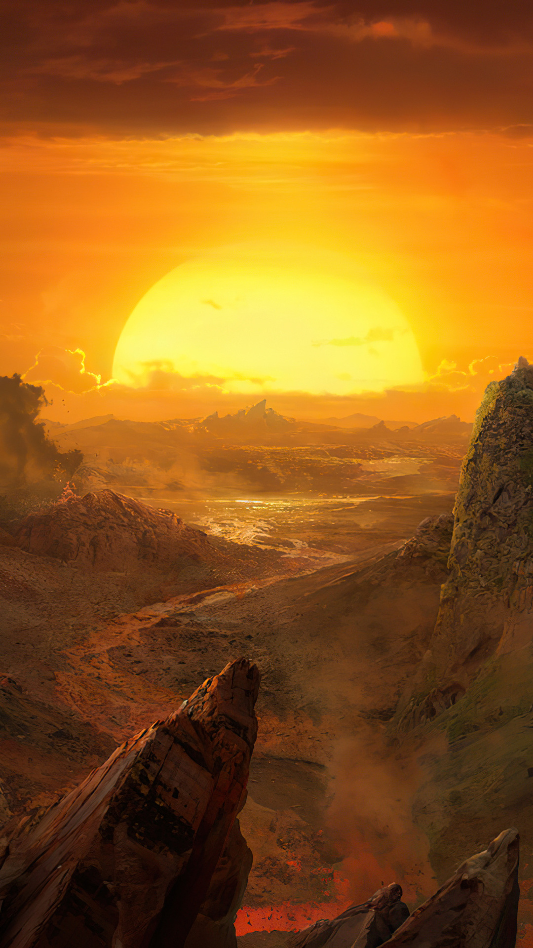 1080x1920 Sunrise On Alien Planet 4k Iphone 7,6s,6 Plus, Pixel xl ,One ...