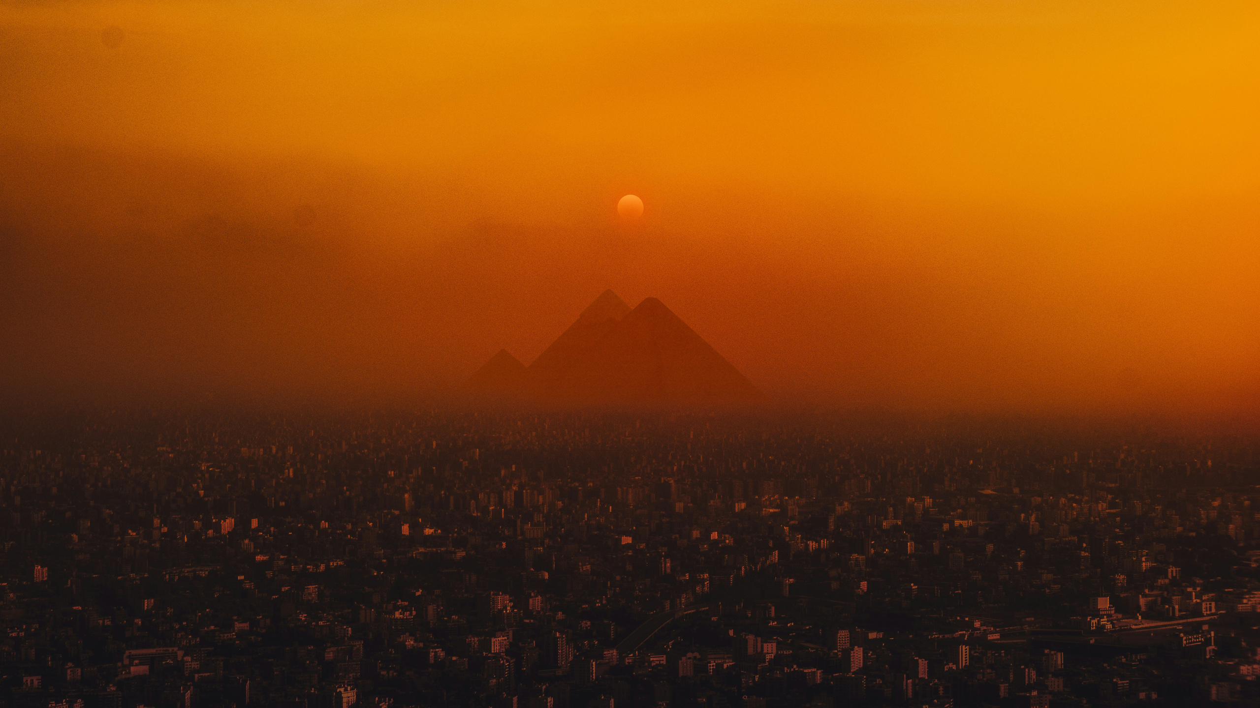 2560x1440 Sunset At Pyramids Egypt 1440P Resolution ,HD 4k Wallpapers ...