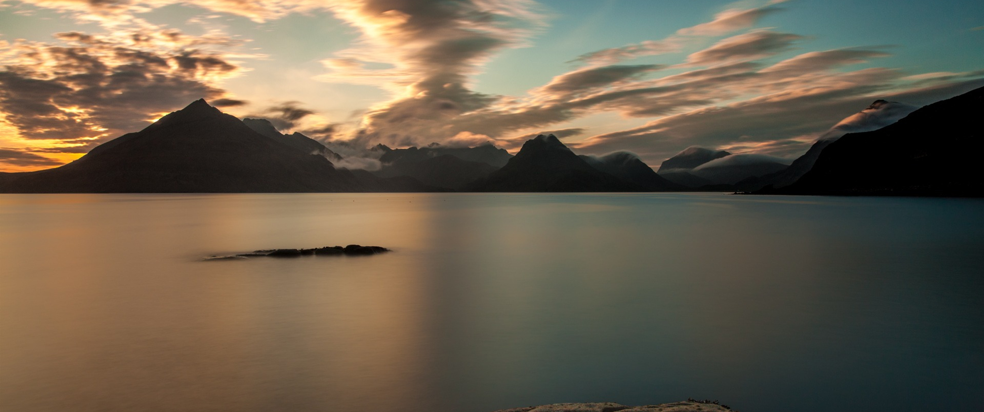 3440x1440 Sunset Clouds Lake UltraWide Quad HD 1440P ,HD 4k Wallpapers ...