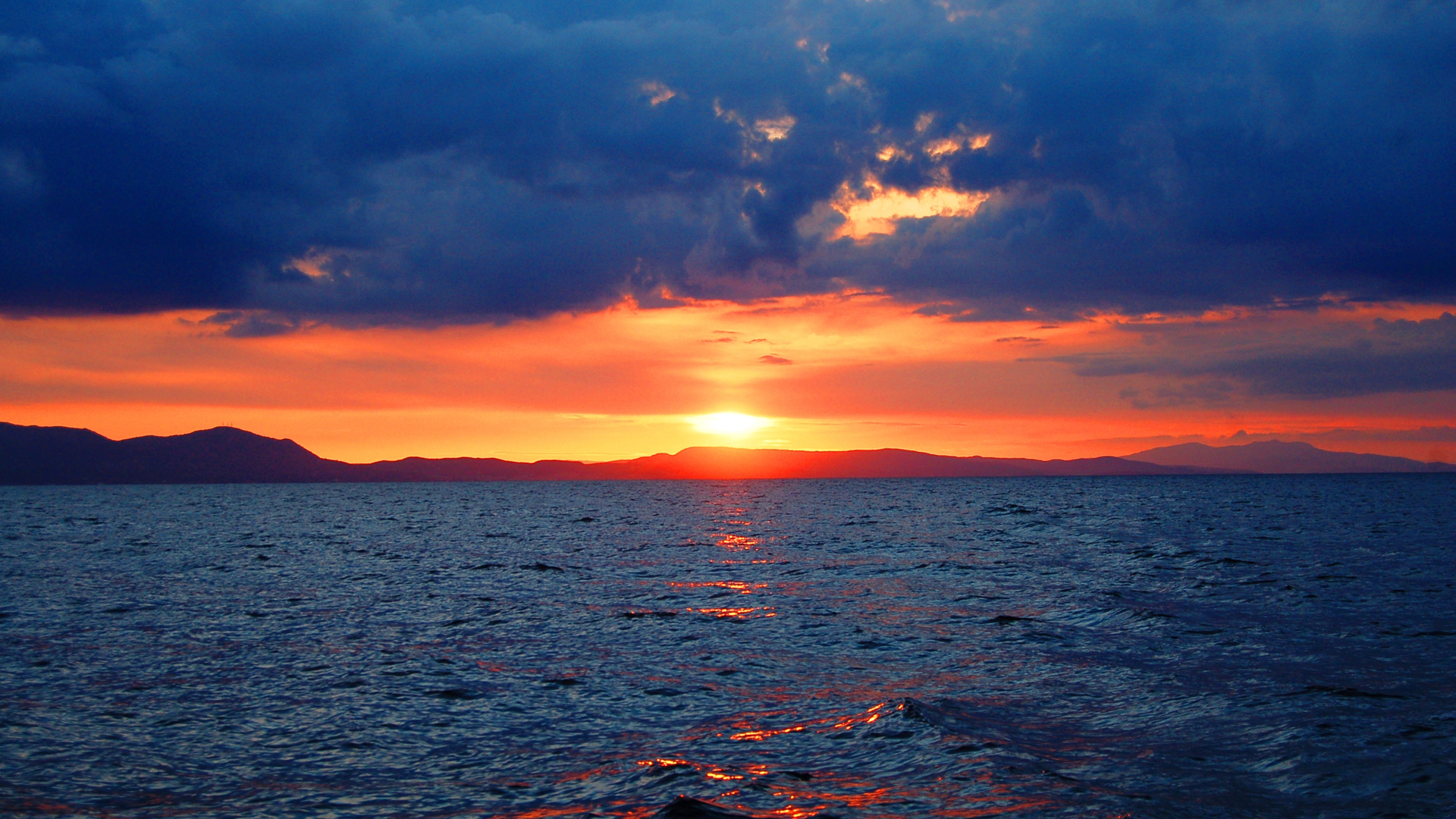 1920x1080 Sunset Evening Sky Reflections Seascape Laptop Full HD 1080P ...