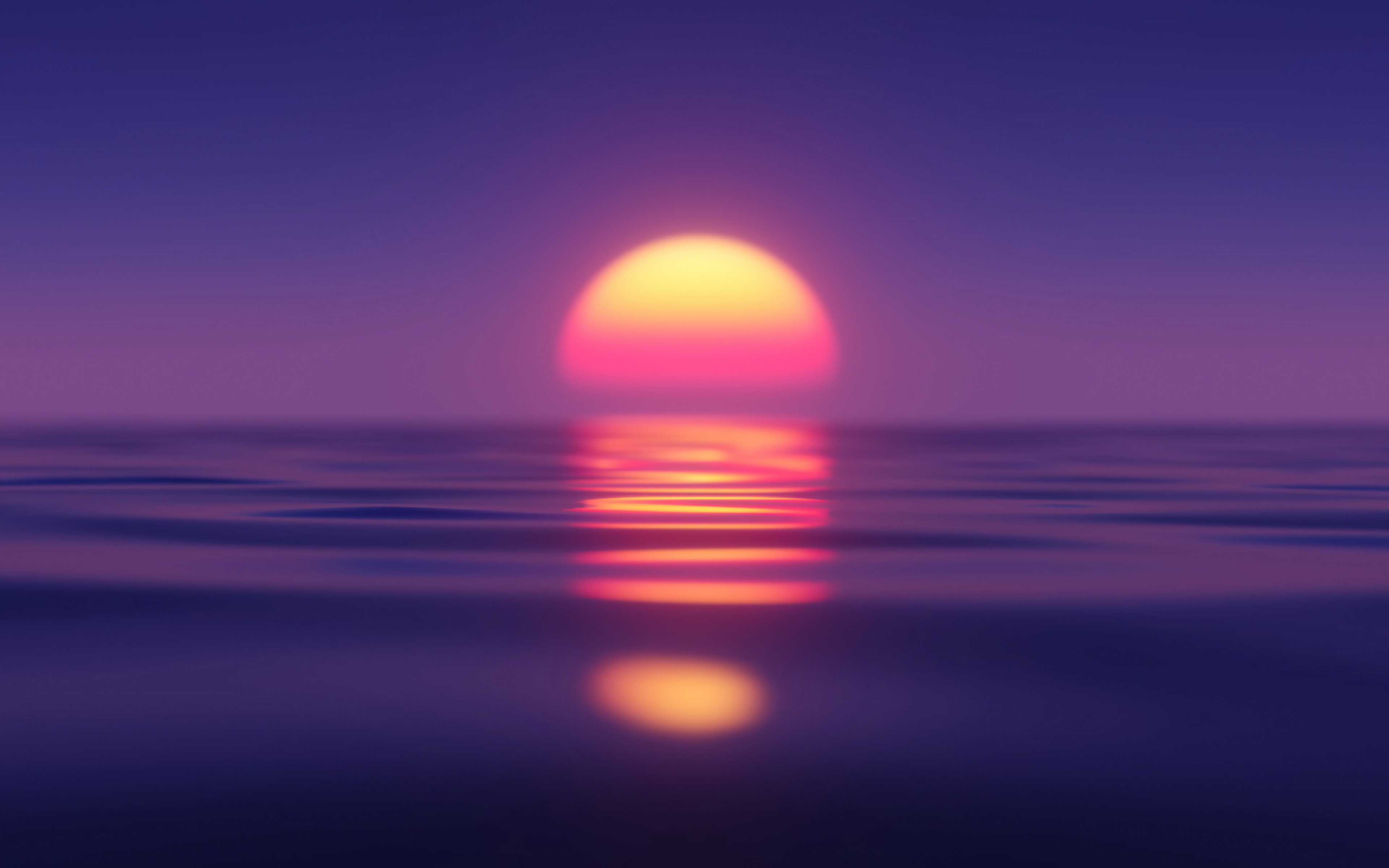 3840x2400 Sunset Minimal Ocean 5k 4K ,HD 4k Wallpapers,Images ...
