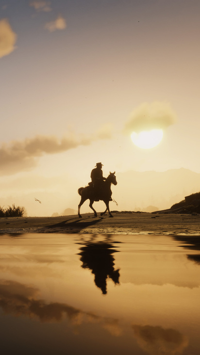 412x732 Sunset Red Dead Redemption 2 412x732 Resolution HD 4k ...