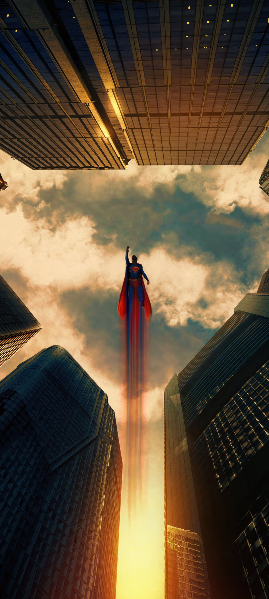 1080x2400 Superman Flying Through Metropolis Google Pixel 7 ,HD 4k ...