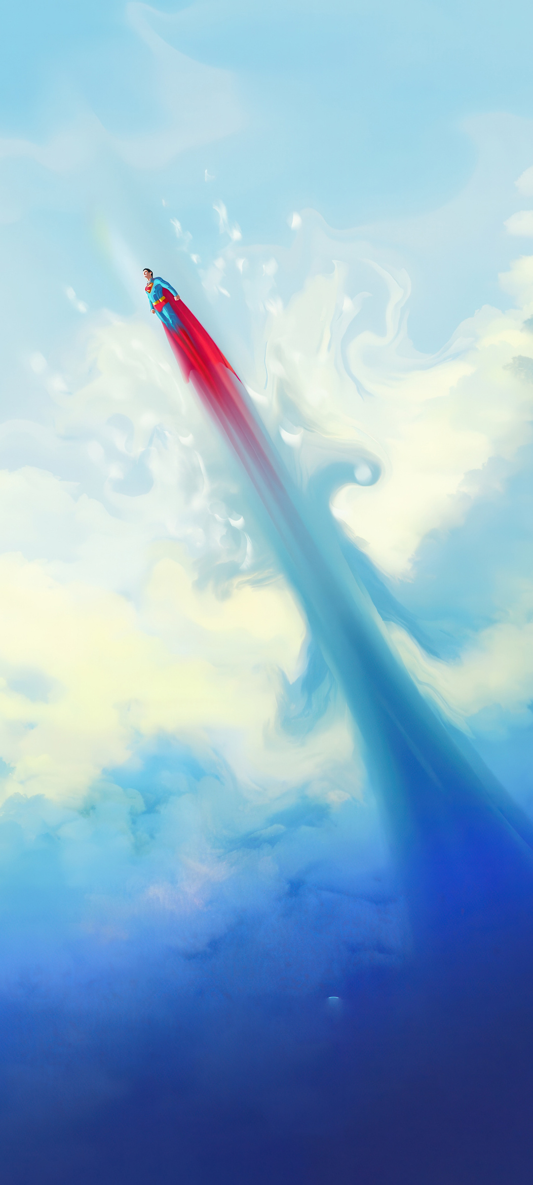 1080x2400 Superman Flying Through The Clouds Google Pixel 7 ,HD 4k ...