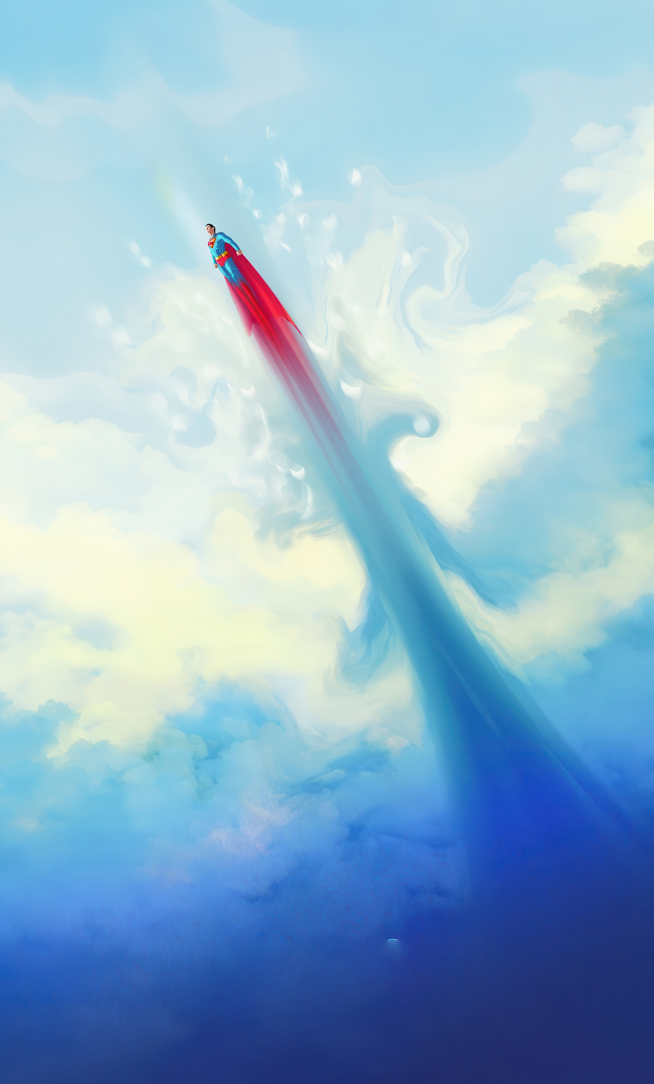 1280x2120 Superman Flying Through The Clouds iPhone 6+ ,HD 4k ...