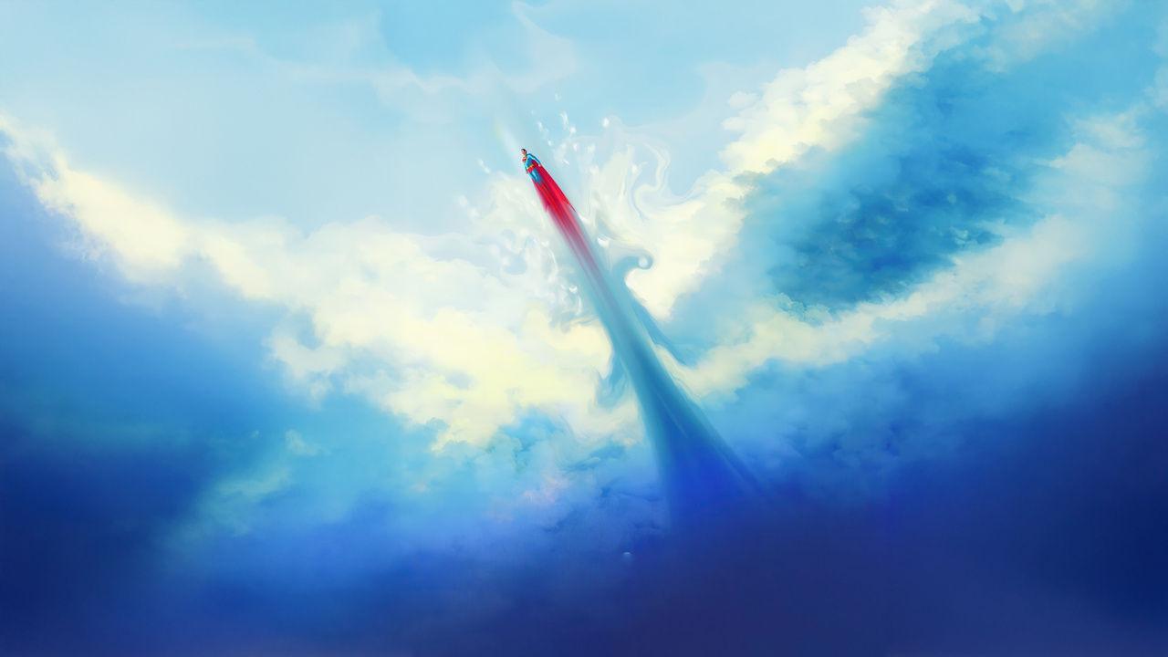 1280x720 Superman Flying Through The Clouds 720P ,HD 4k Wallpapers ...