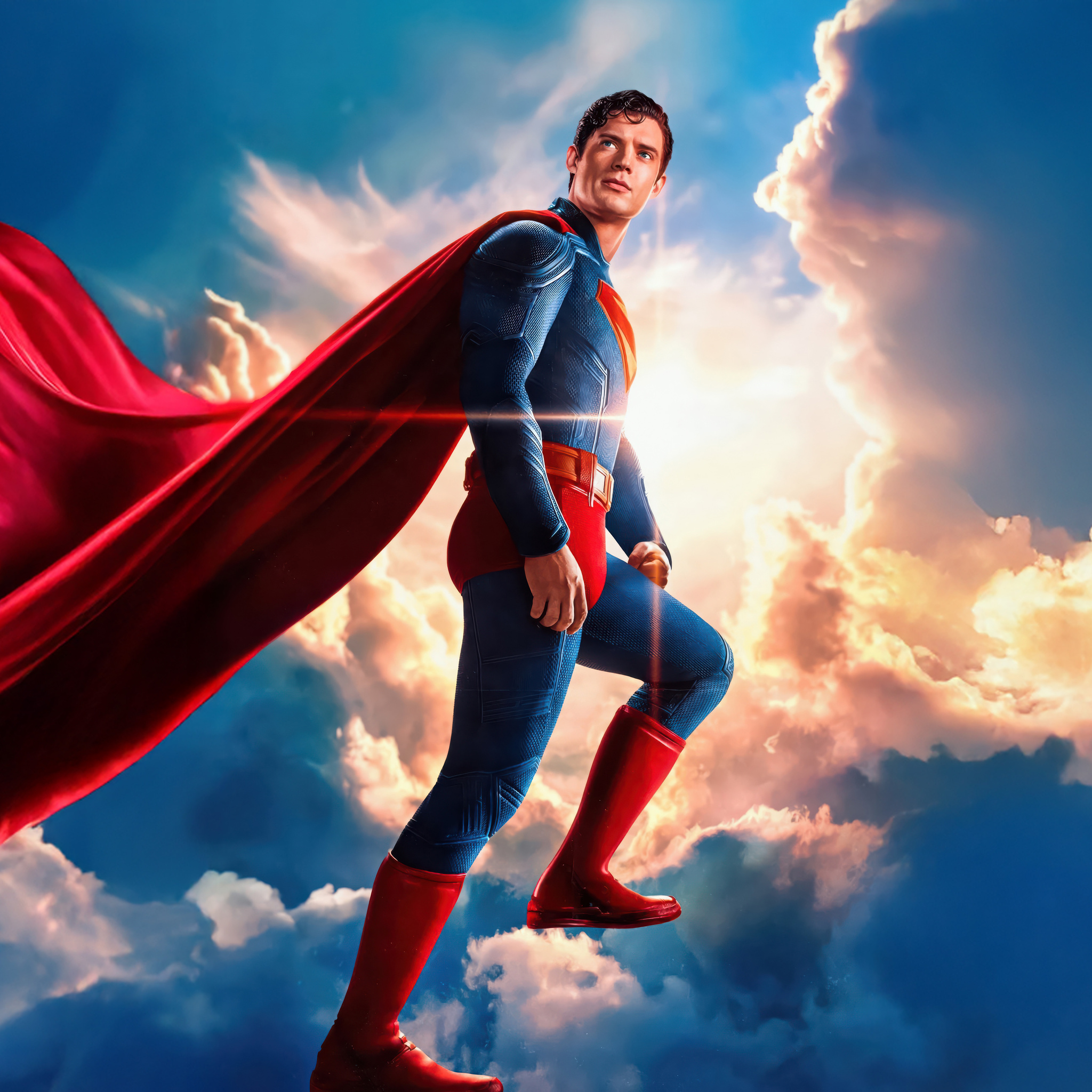 2048x2048 Superman Iconic Red Cape Ipad Air ,HD 4k Wallpapers,Images ...