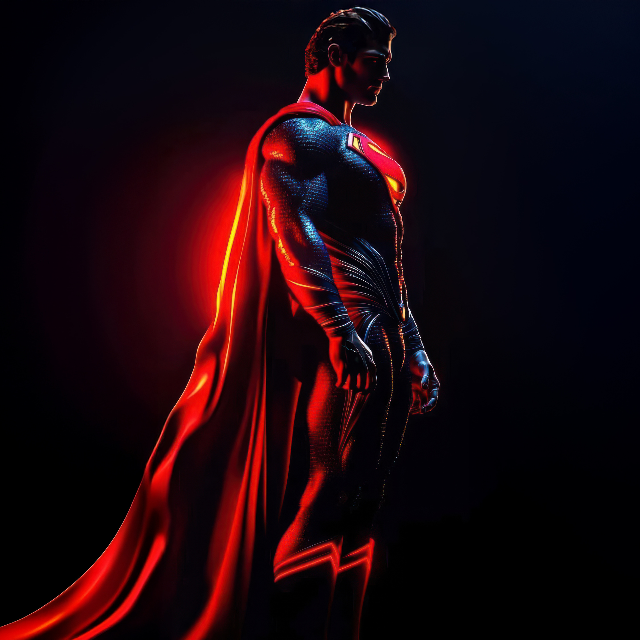 2048x2048 Superman Light In The Shadows Ipad Air ,HD 4k Wallpapers ...