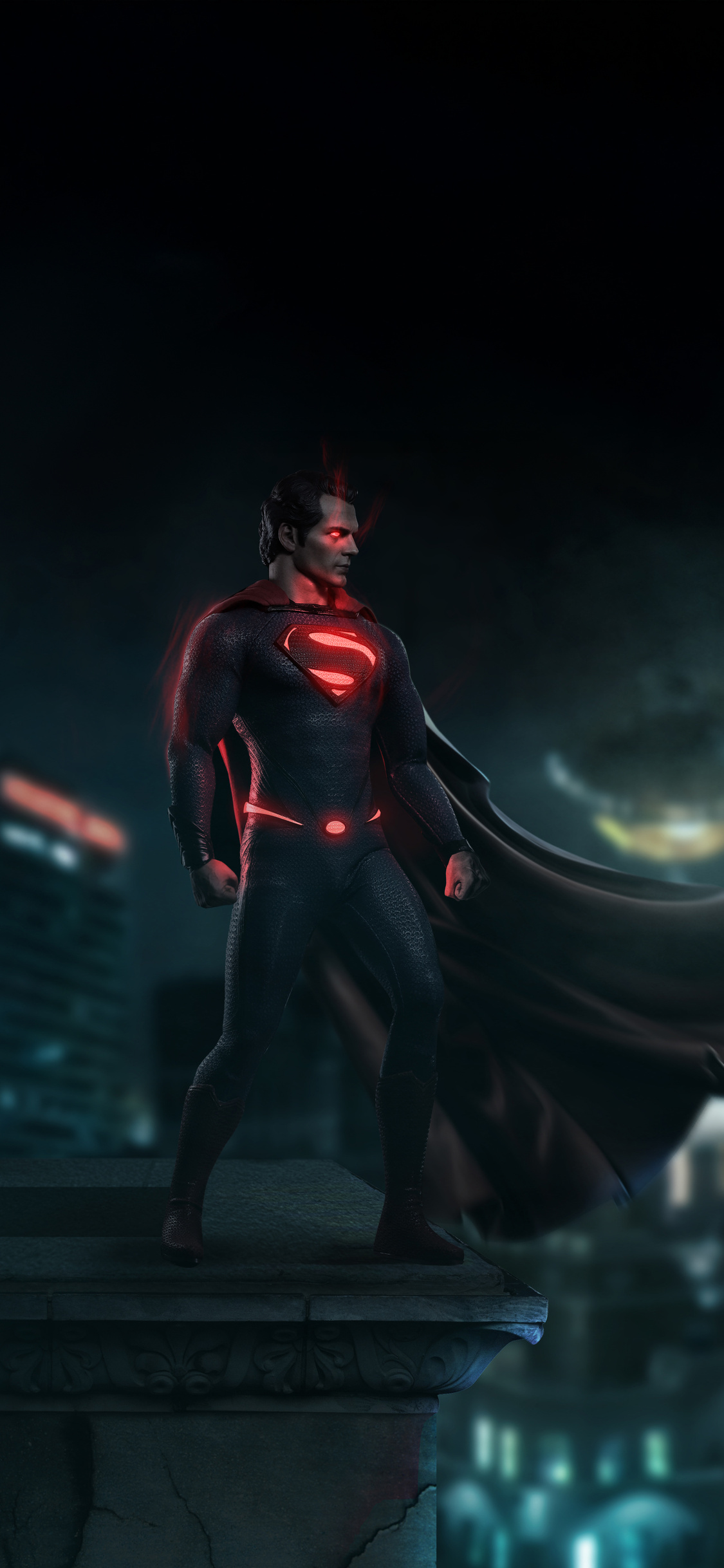 1125x2436 Superman Night Guardian Over Metropolis Iphone XS,Iphone 10 ...