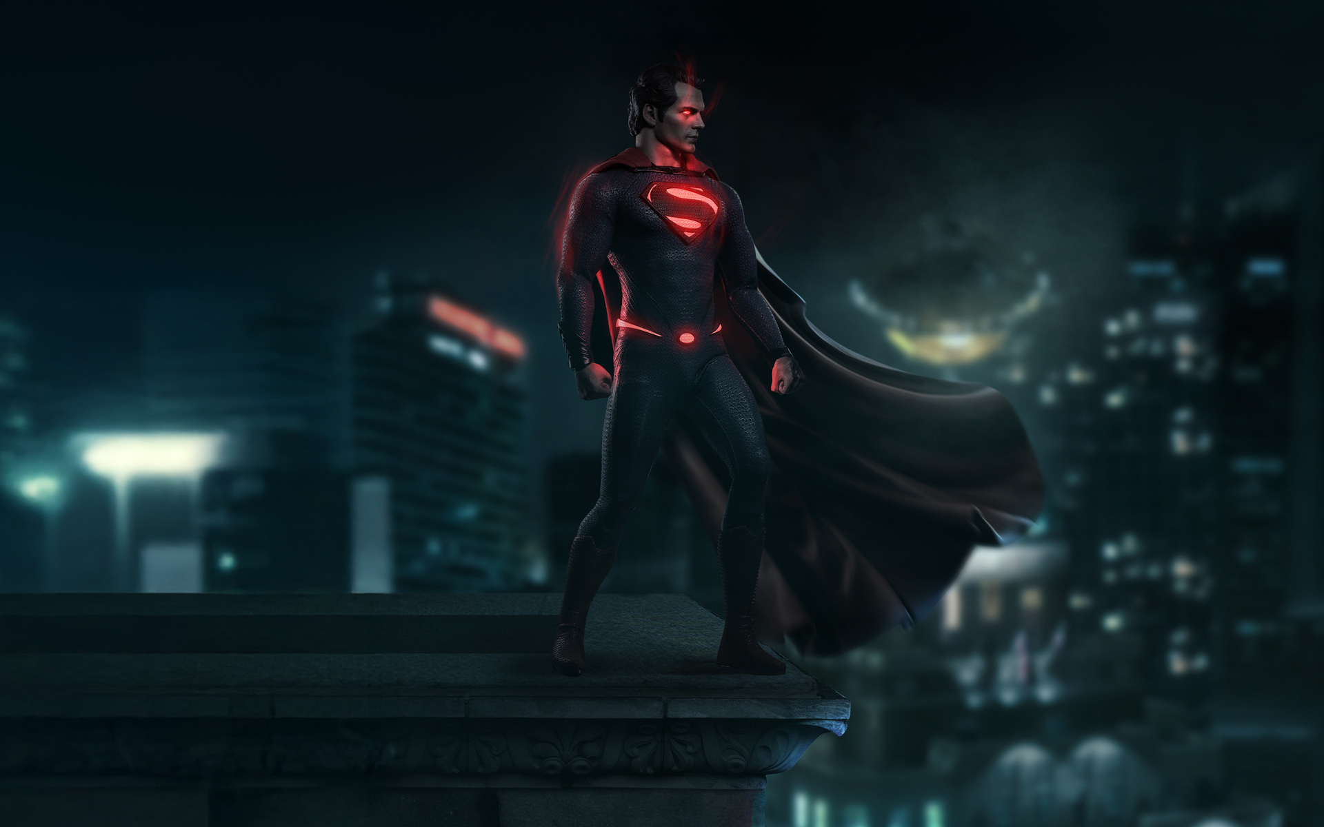 1920x1200 Superman Night Guardian Over Metropolis 1080P Resolution ,HD ...