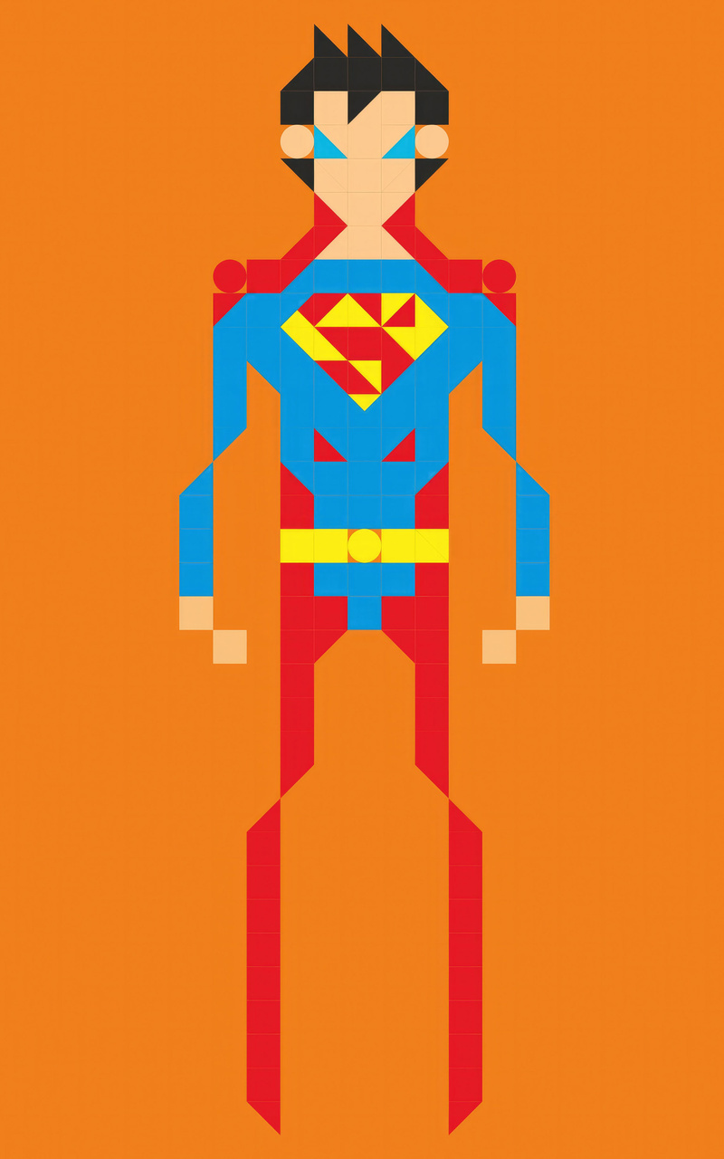 800x1280 Superman Pixel Art 8k Nexus 7,Samsung Galaxy Tab 10,Note ...