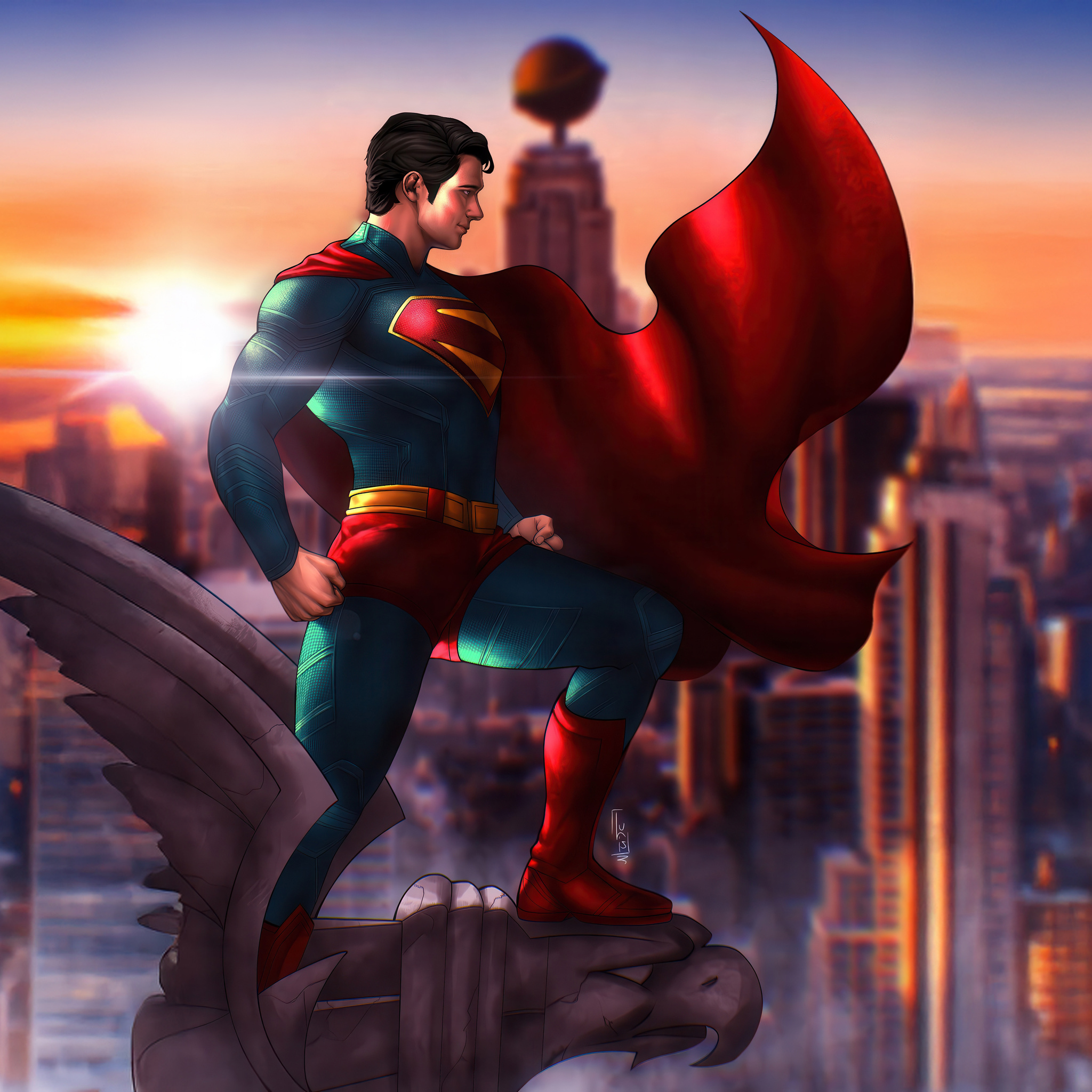 2048x2048 Superman Rise Above The Skies Ipad Air ,HD 4k Wallpapers,Images,Backgrounds,Photos and ...