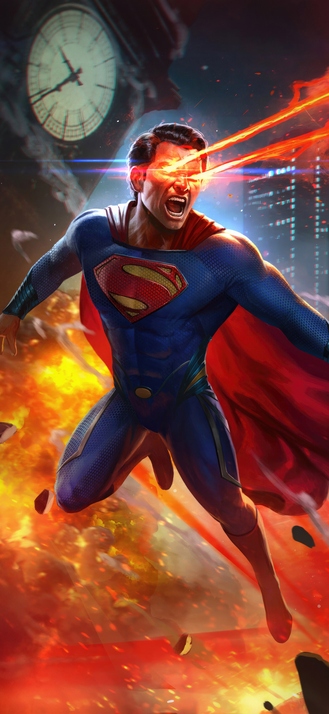 1125x2436 Superman Unleashes His Laser Vision Iphone XS,Iphone 10 ...