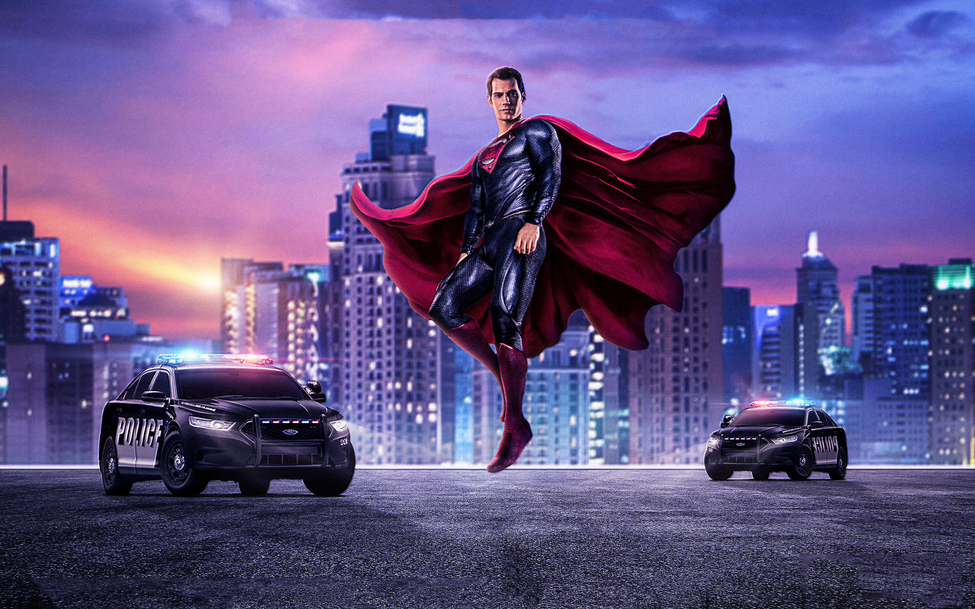 1920x1200 Superman With Police Cars 1080P Resolution ,HD 4k Wallpapers ...