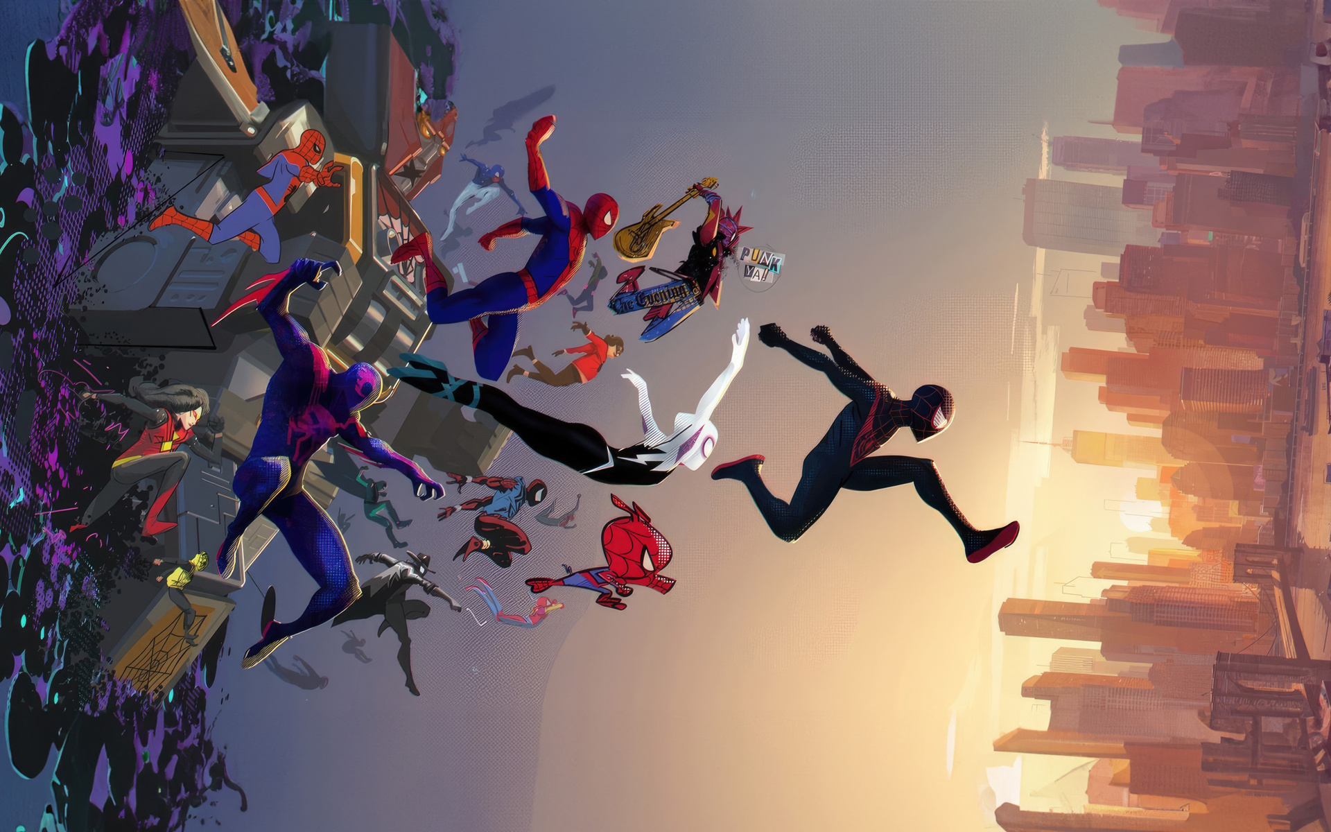 1920x1200 Swinging Through Dimensions Spider Man Across The Spider ...