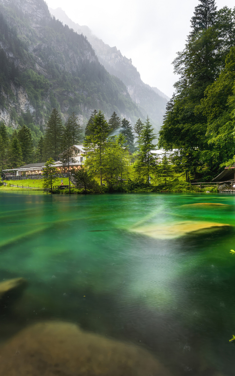 800x1280 Switzerland Mountains Lake Scenery Blausee Alps Nexus 7 ...