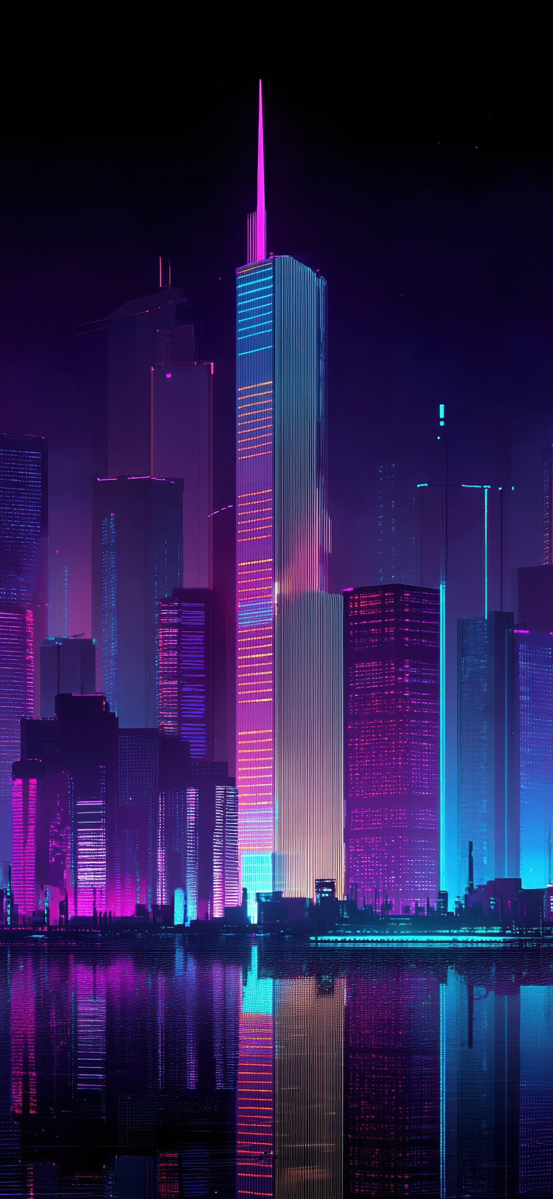 1125x2436 Synthwave City Of Lights Iphone XS,Iphone 10,Iphone X ,HD 4k ...
