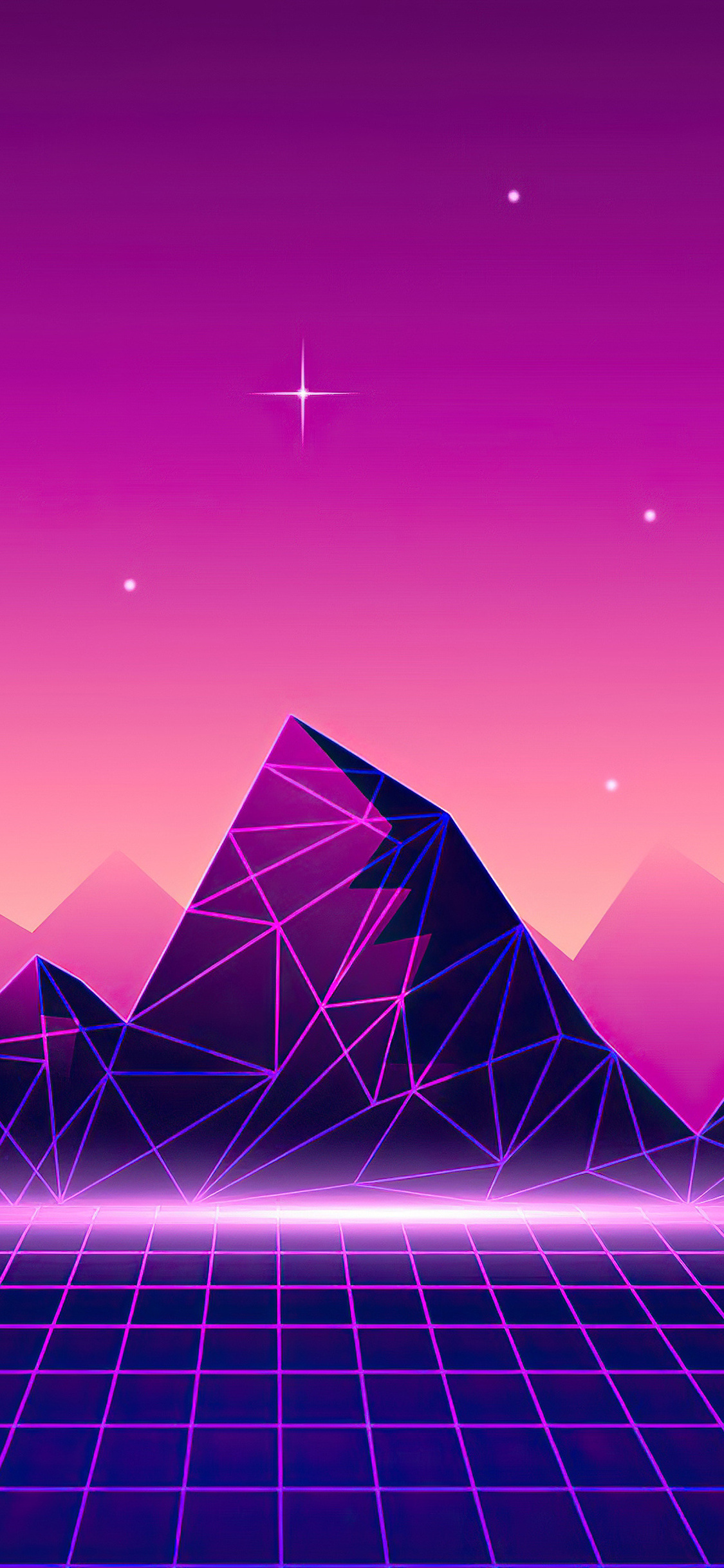 1125x2436 Synthwave Pyramid 4k Iphone XS,Iphone 10,Iphone X ,HD 4k ...
