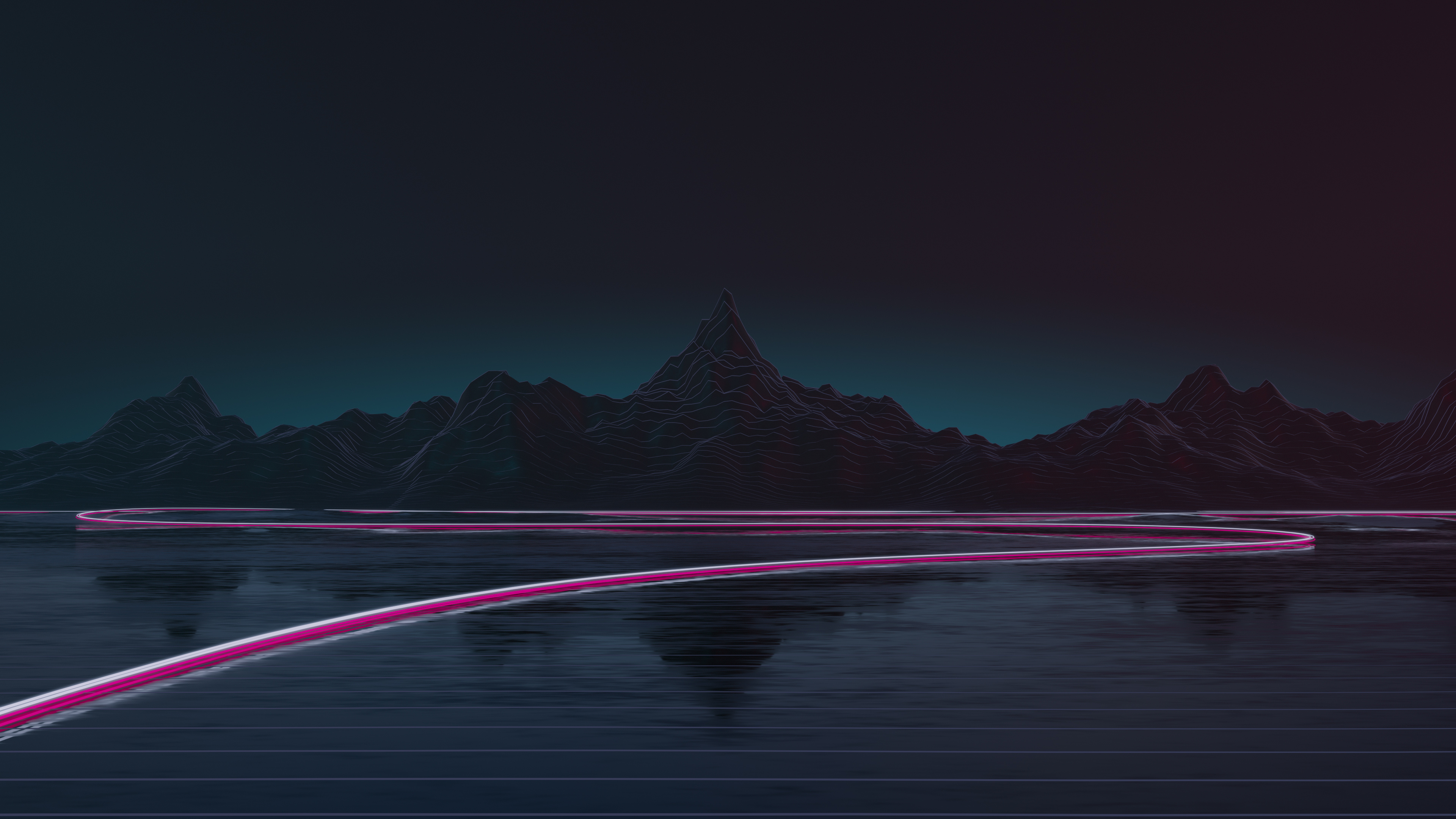 3840x2160 Synthwave Road 4k 4K ,HD 4k Wallpapers,Images,Backgrounds ...