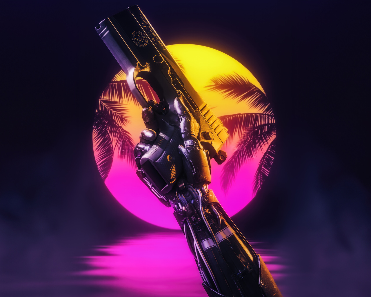1280x1024 Synthwave X Guns Wallpaper,1280x1024 Resolution HD 4k ...