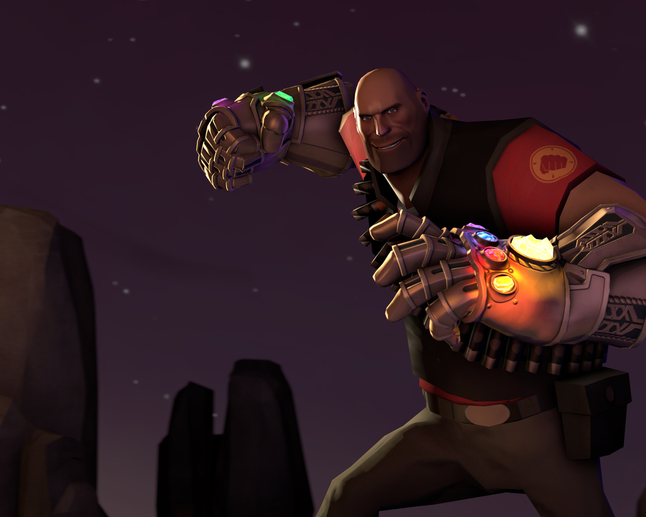 1280x1024 Thanos Infinity Gauntlet Fortnite Cosmic Punch Wallpaper ...