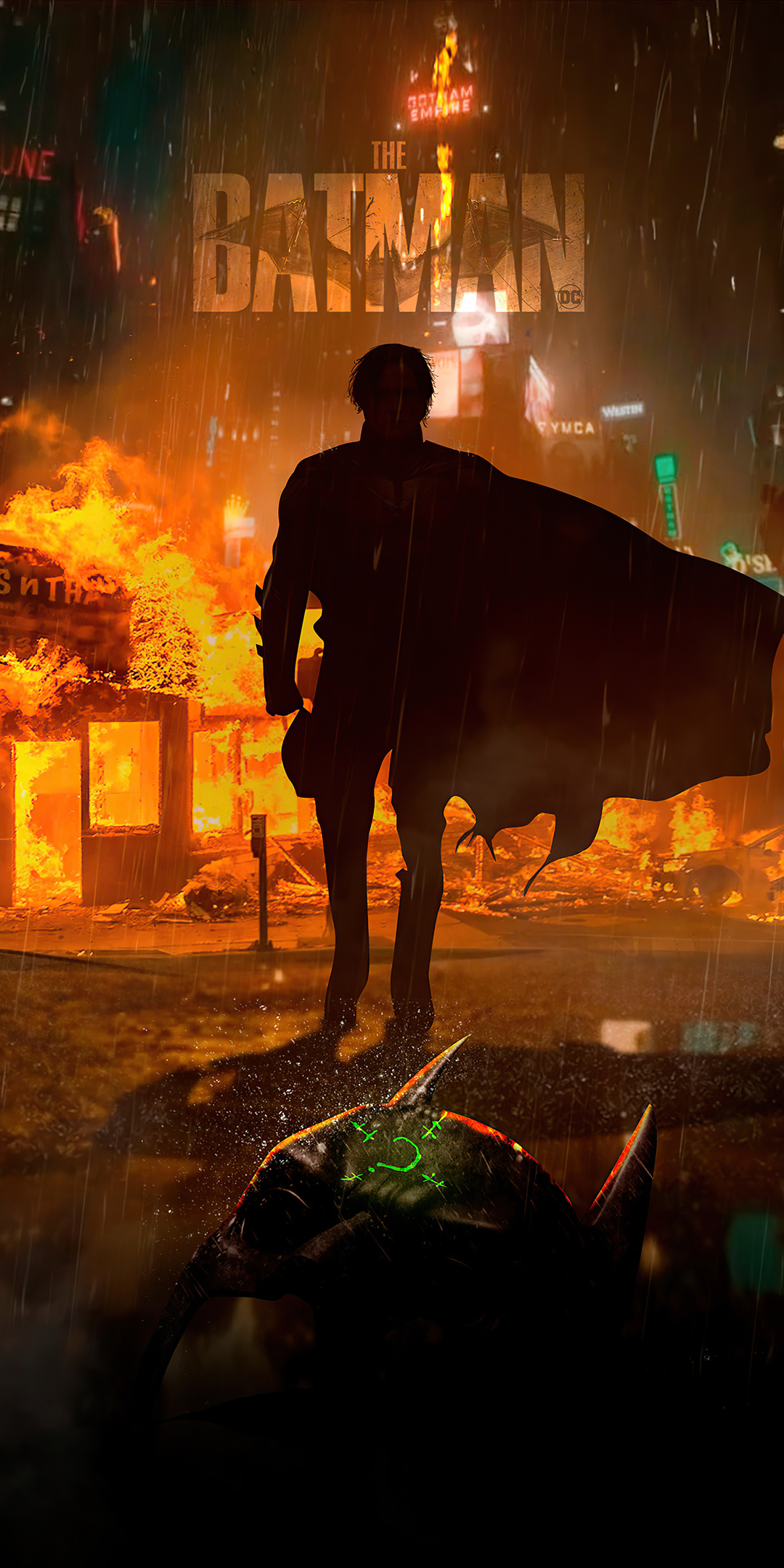 1080x2160 The Batman Fire Walk 2022 One Plus 5T,Honor 7x,Honor view 10 ...