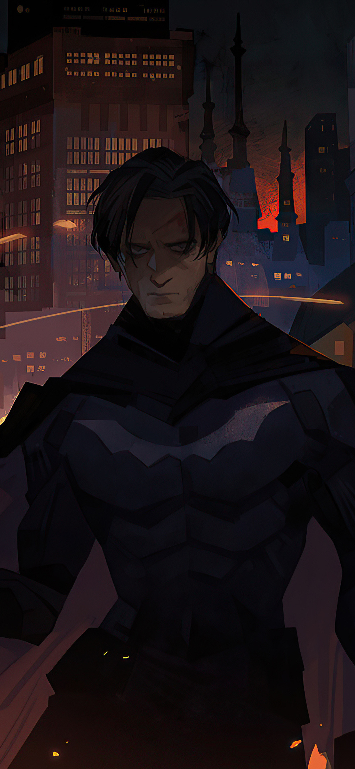 1242x2688 The Batman Gotham City Burn Iphone XS MAX HD 4k Wallpapers ...