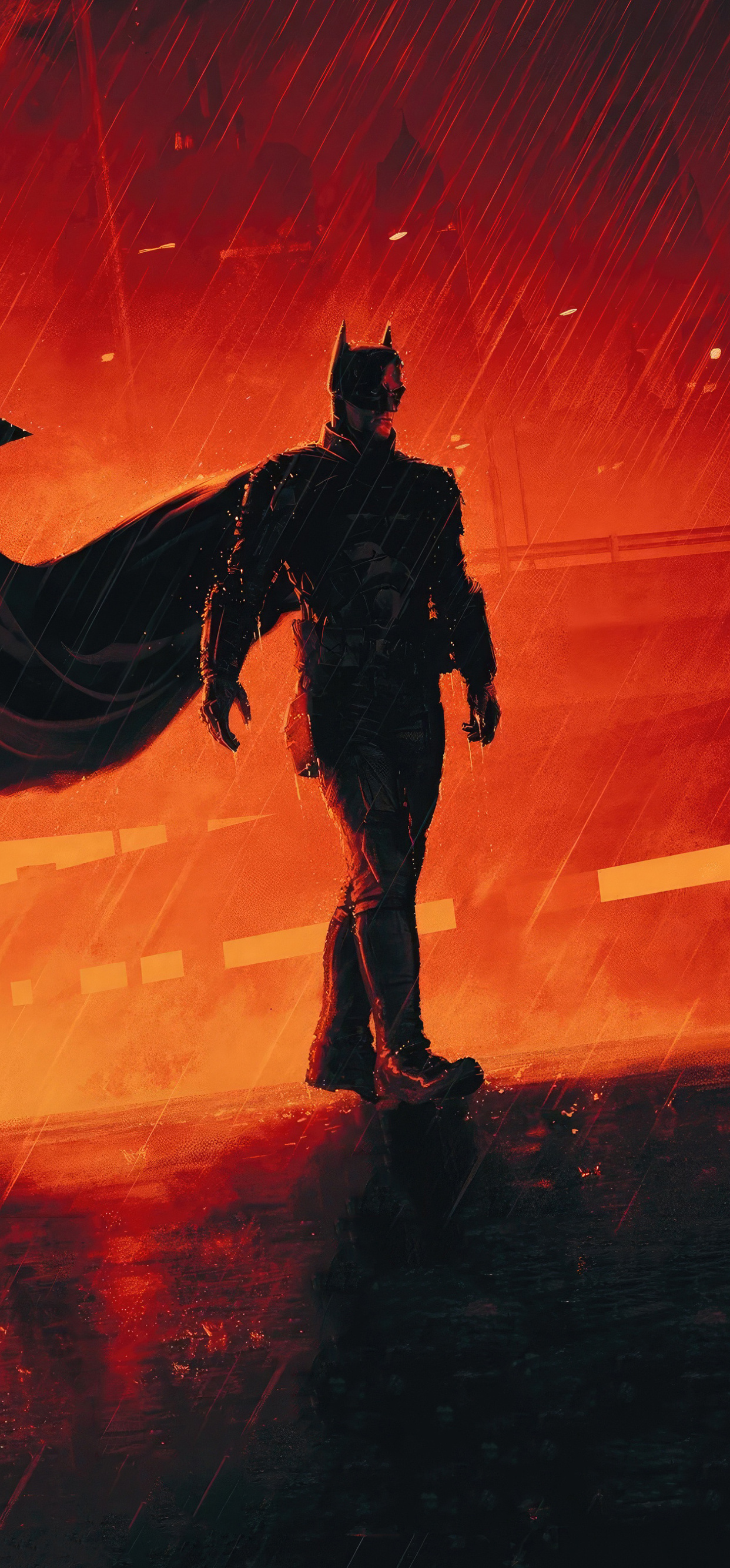 1242x2668 The Batman Walking With Batmobile Iphone XS MAX ,HD 4k ...