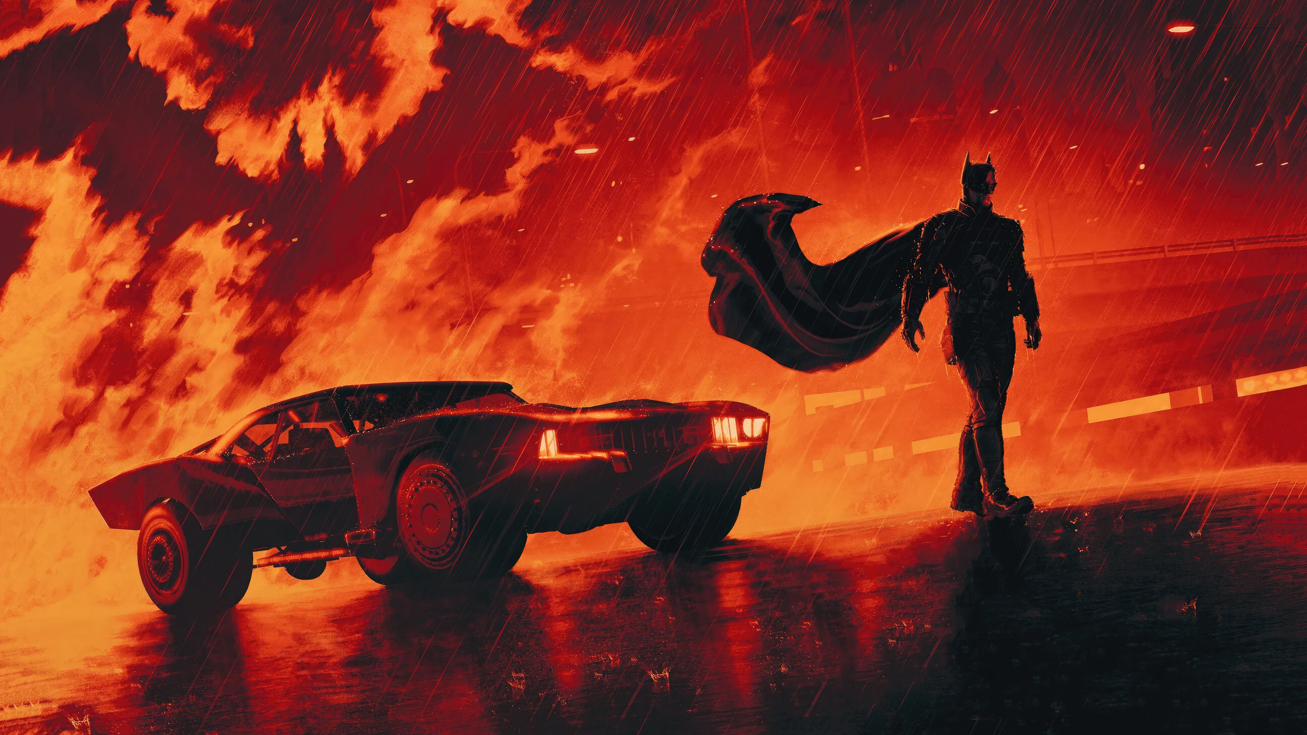 2560x1440 The Batman Walking With Batmobile 1440P Resolution ,HD 4k ...