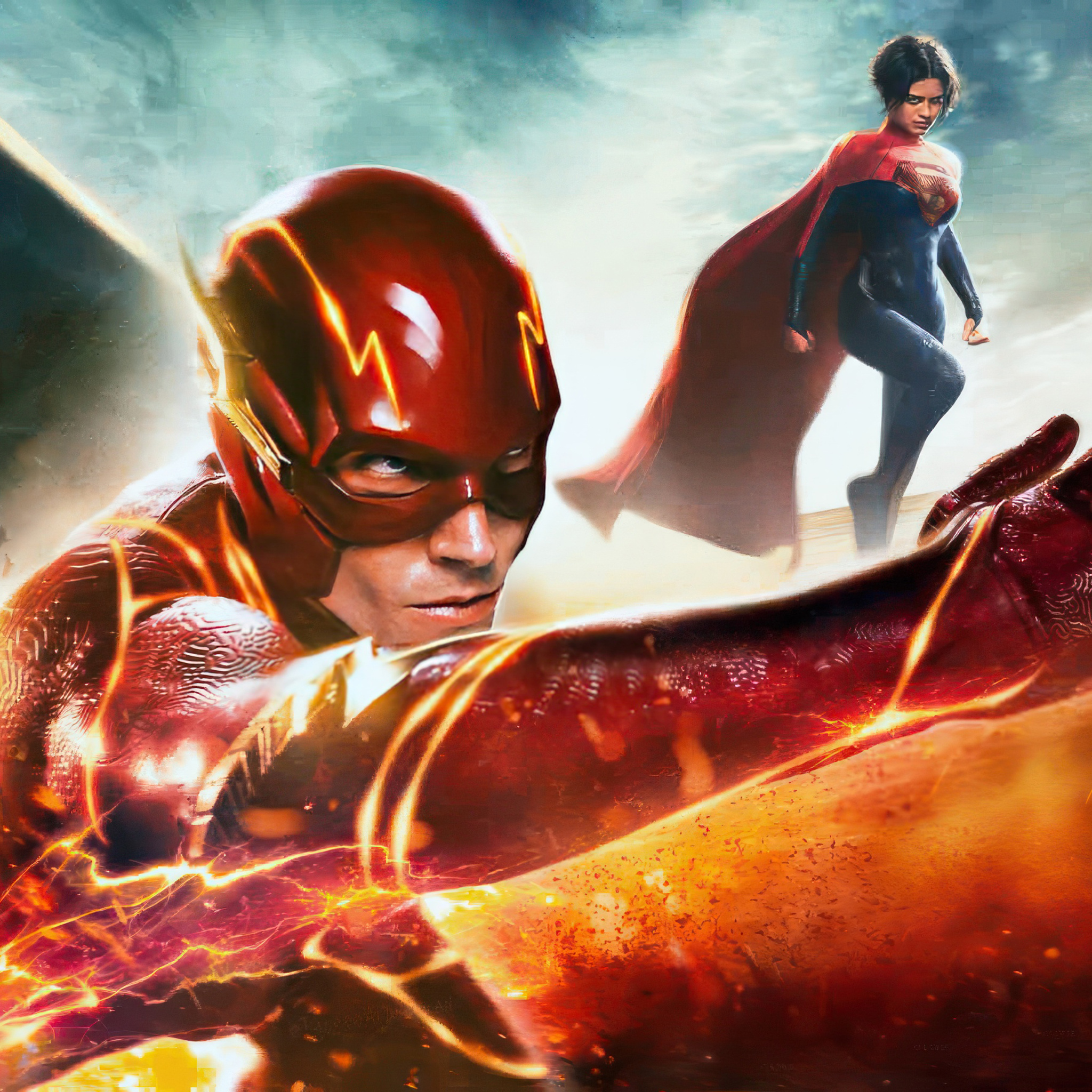 2048x2048 The Flash Movie Promotion Banner Ipad Air ,HD 4k Wallpapers ...
