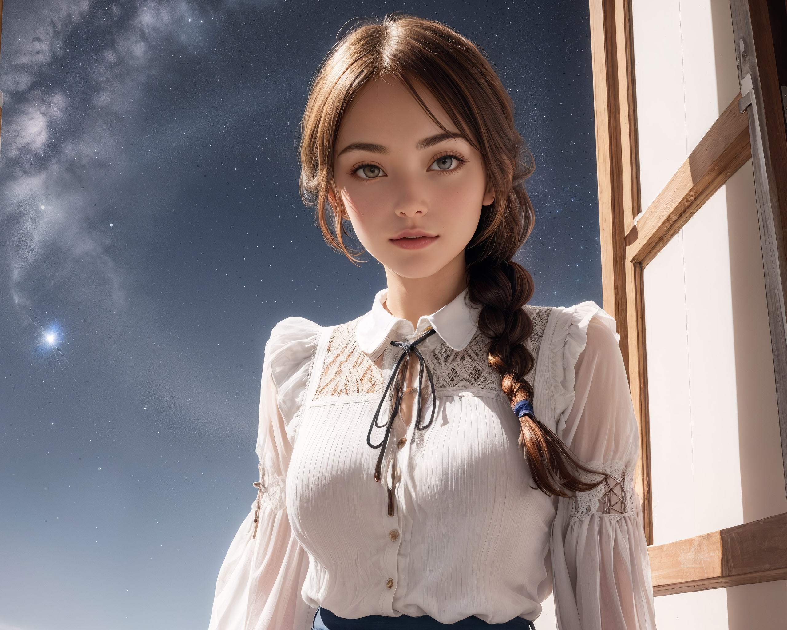 2560x2048 The Girl And Cosmic Window 2560x2048 Resolution HD 4k ...