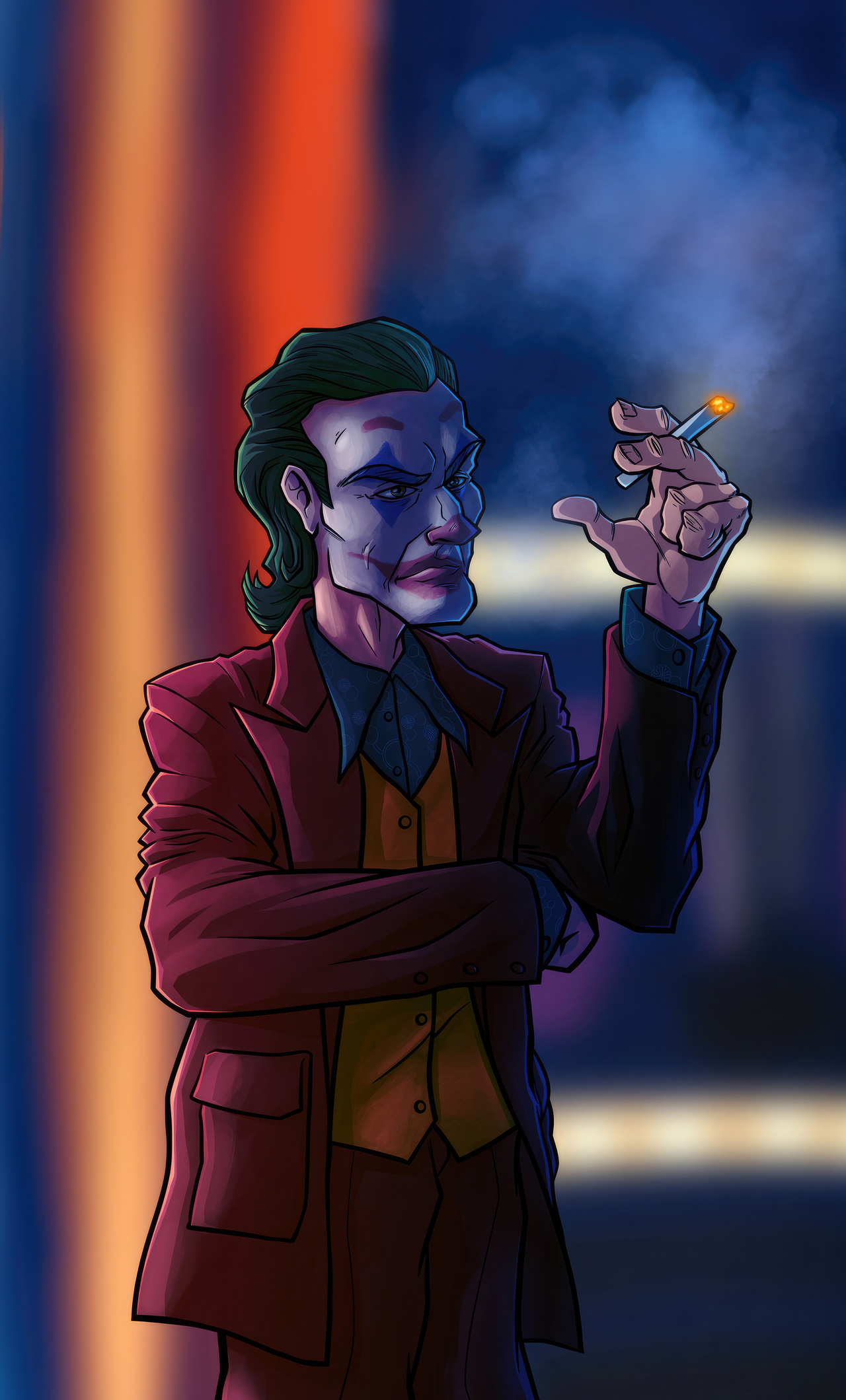 1280x2120 The Joker Sinister Cigarette Break iPhone 6+ ,HD 4k ...