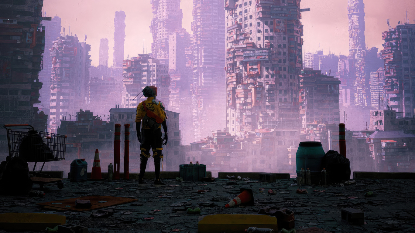 1366x768 The Lost Cyberpunk Slums Laptop HD ,HD 4k Wallpapers,Images ...