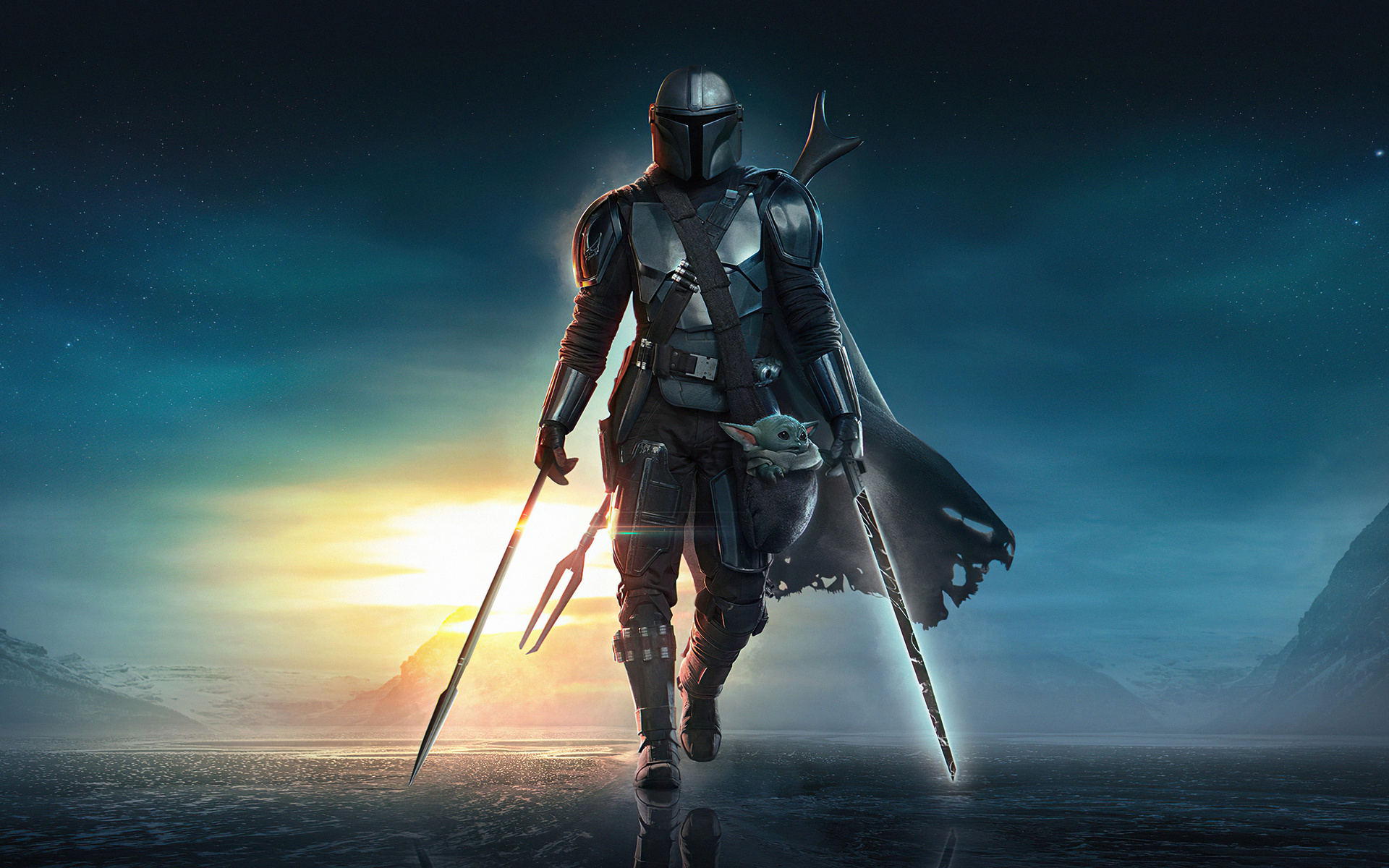 1920x1200 The Mandalorian Beskar Spear And The Darksaber 4k 1080P ...